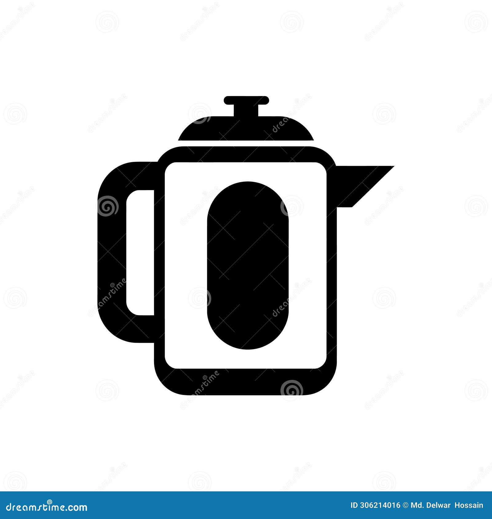 Travel kettle icon stock vector. Illustration of compact - 306214016