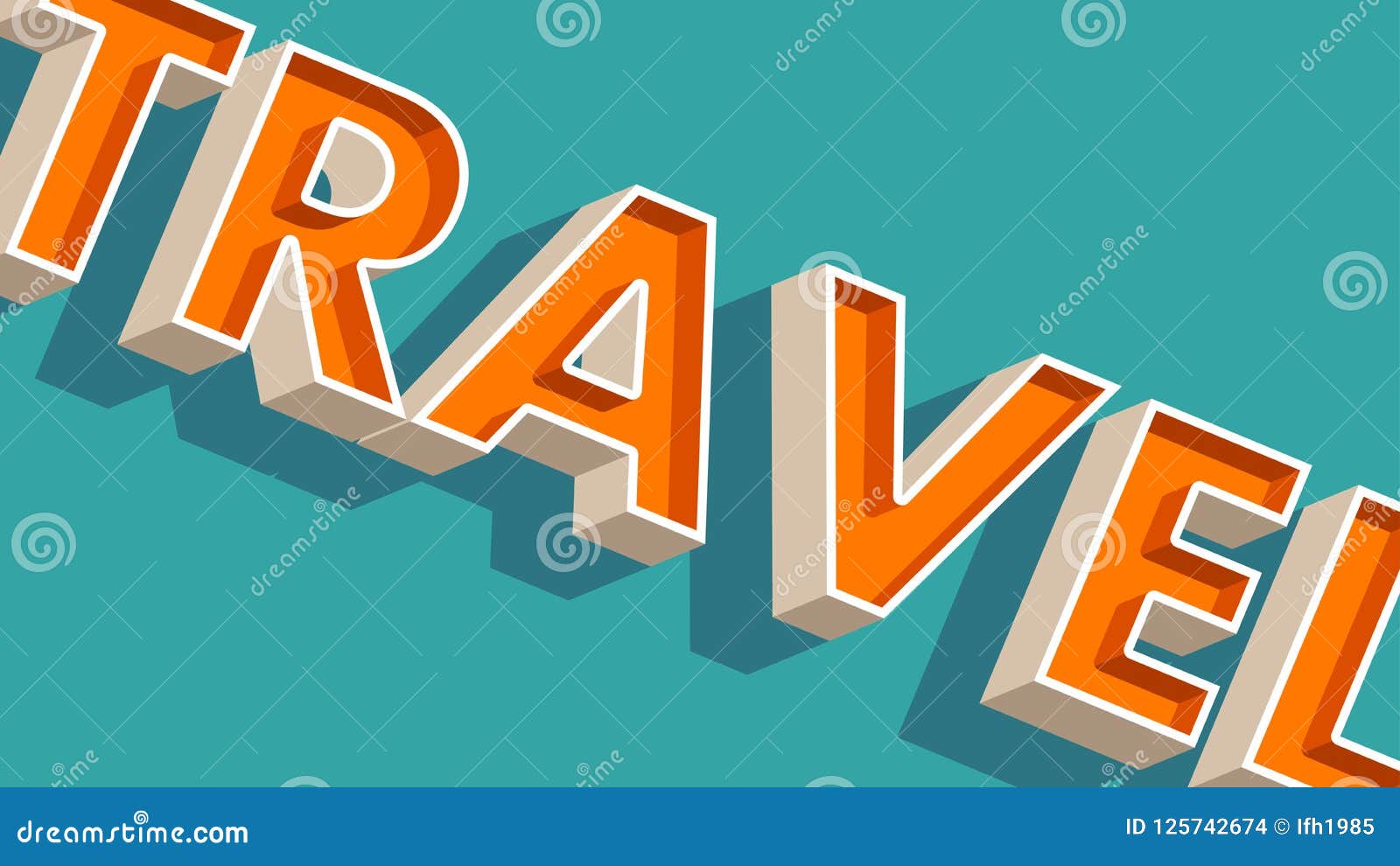 Travel letters on blue stock vector. Illustration of text - 125742674