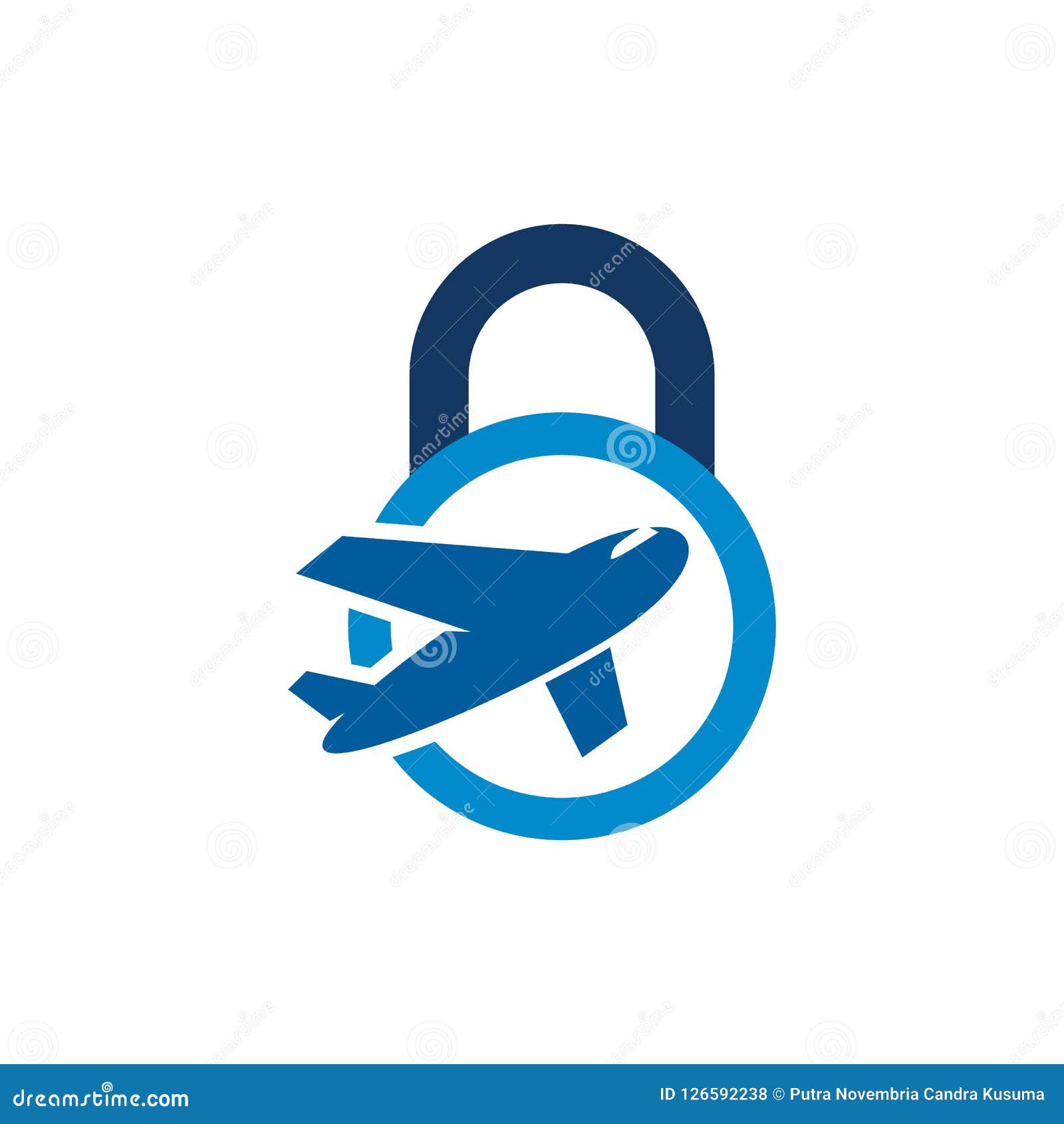 Travel Lock Logo Icon Design Stock Vector - Illustration of branding ...