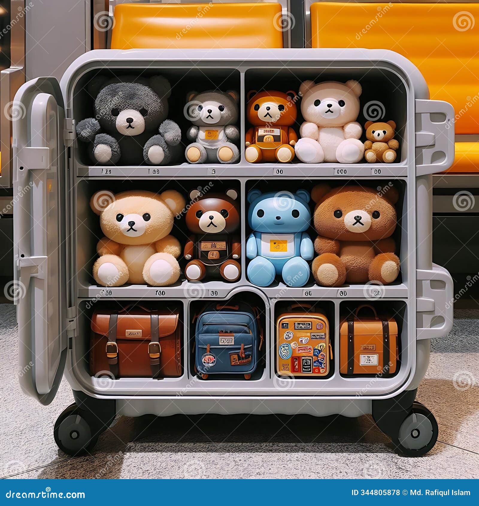 Travel Locker in a Floor Room Stock Photo - Image of storage, guests ...