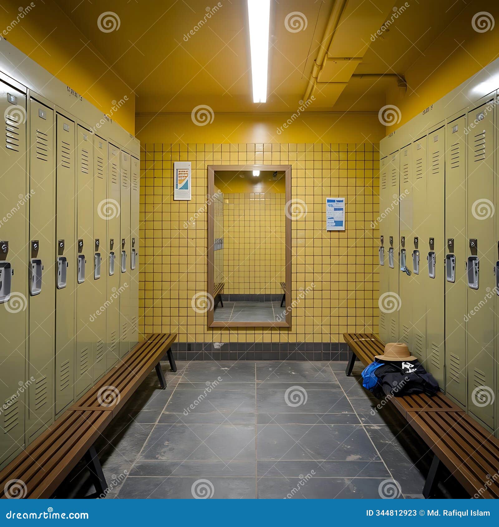 Travel Locker in a Floor Room Stock Image - Image of locker, essentials ...