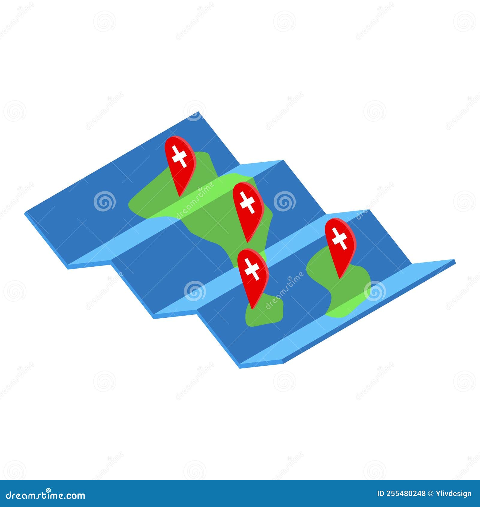 Travel Map Icon Isometric Vector. Vacation Trip Stock Illustration ...