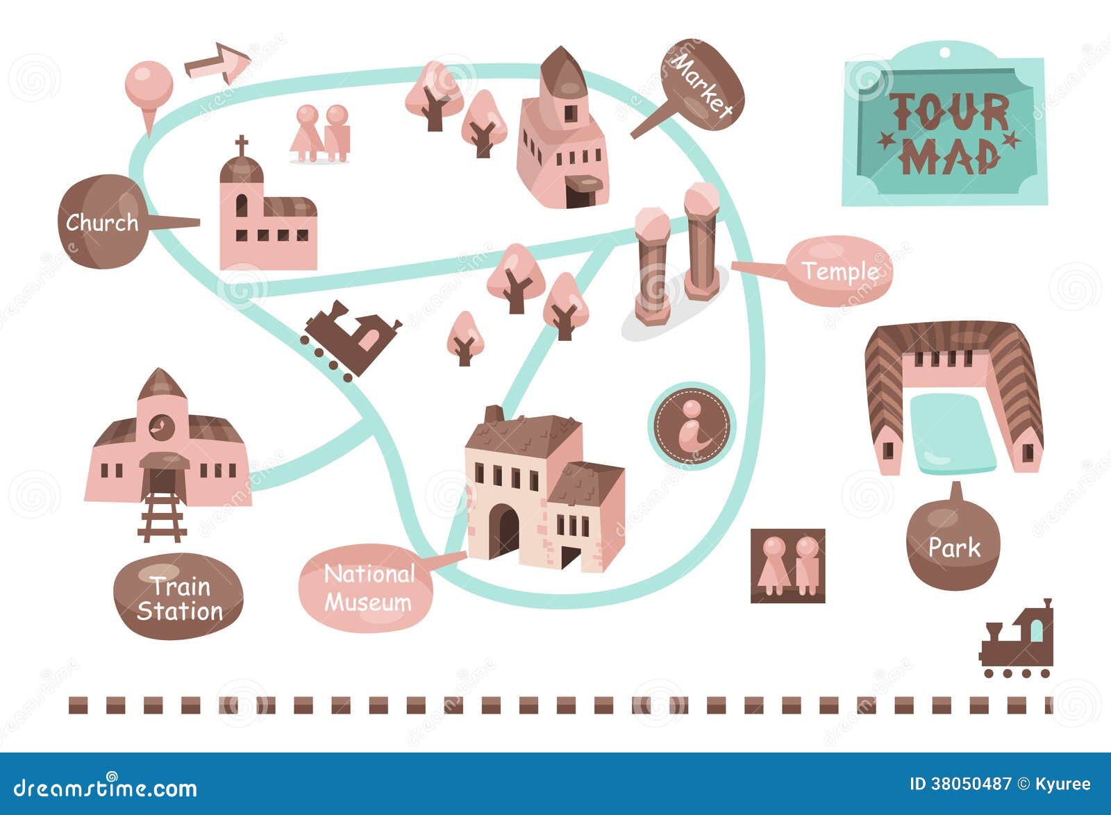 Travel map icons 02 stock vector. Illustration of market - 38050487