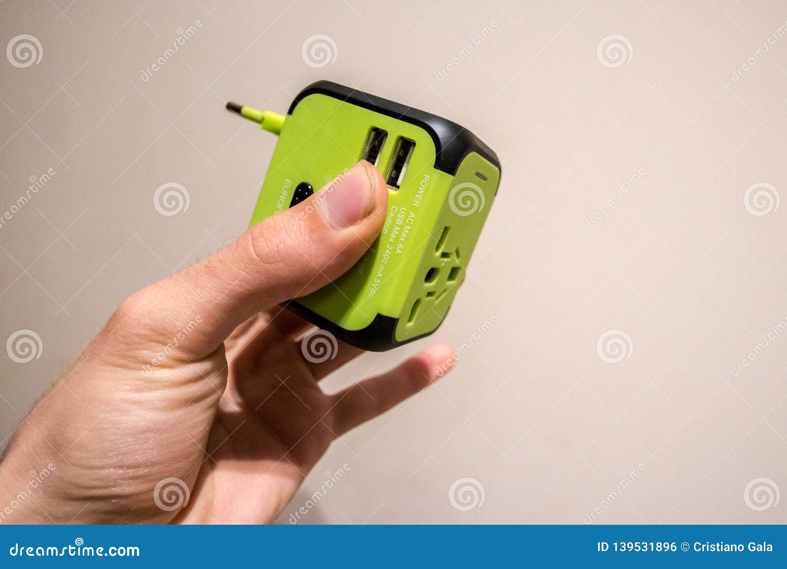 Travel Multiple Socket with USB Ports Stock Photo - Image of line ...