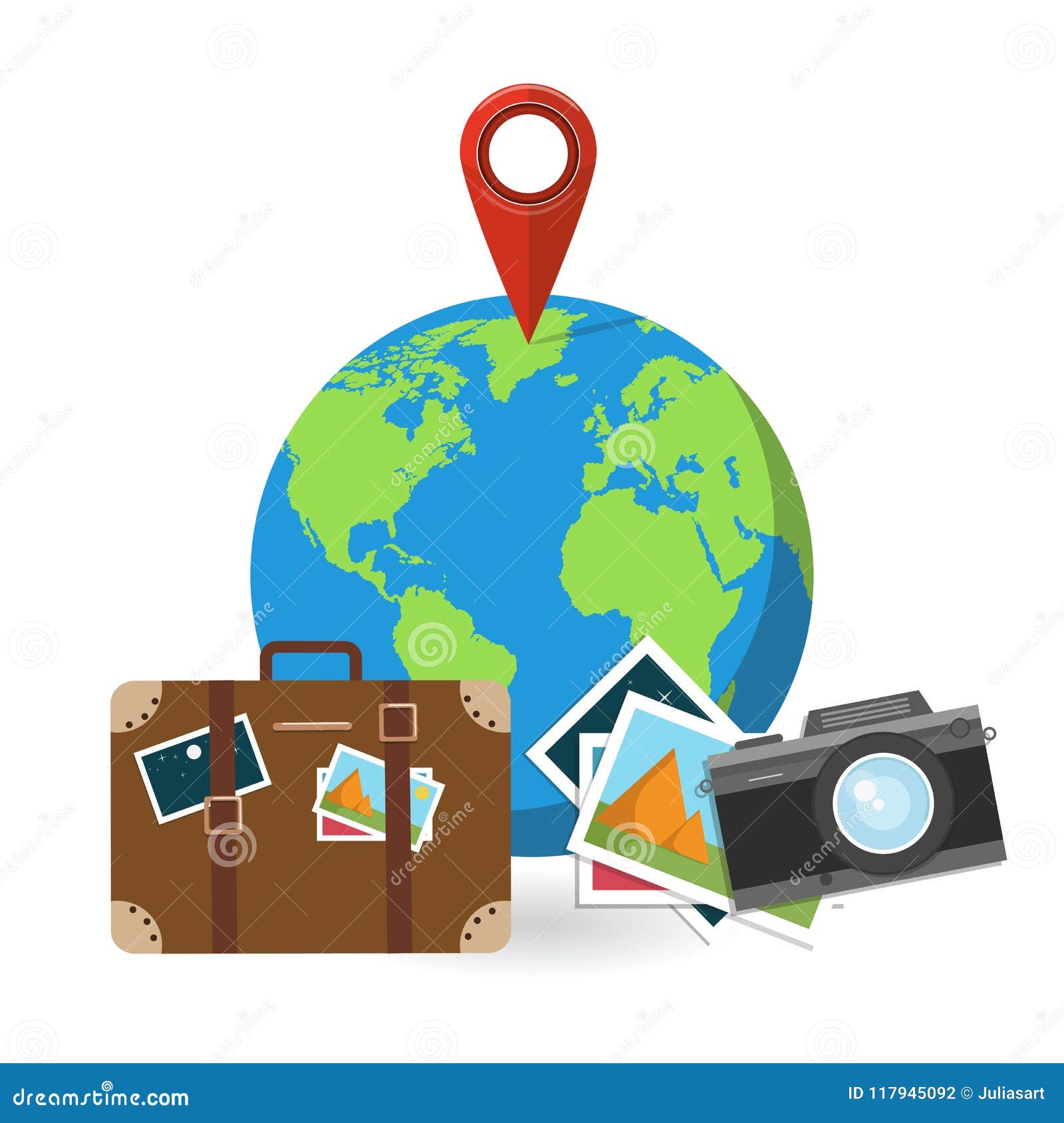 Travel Objects. Vacation Concept. Vector Illustration Stock Vector ...
