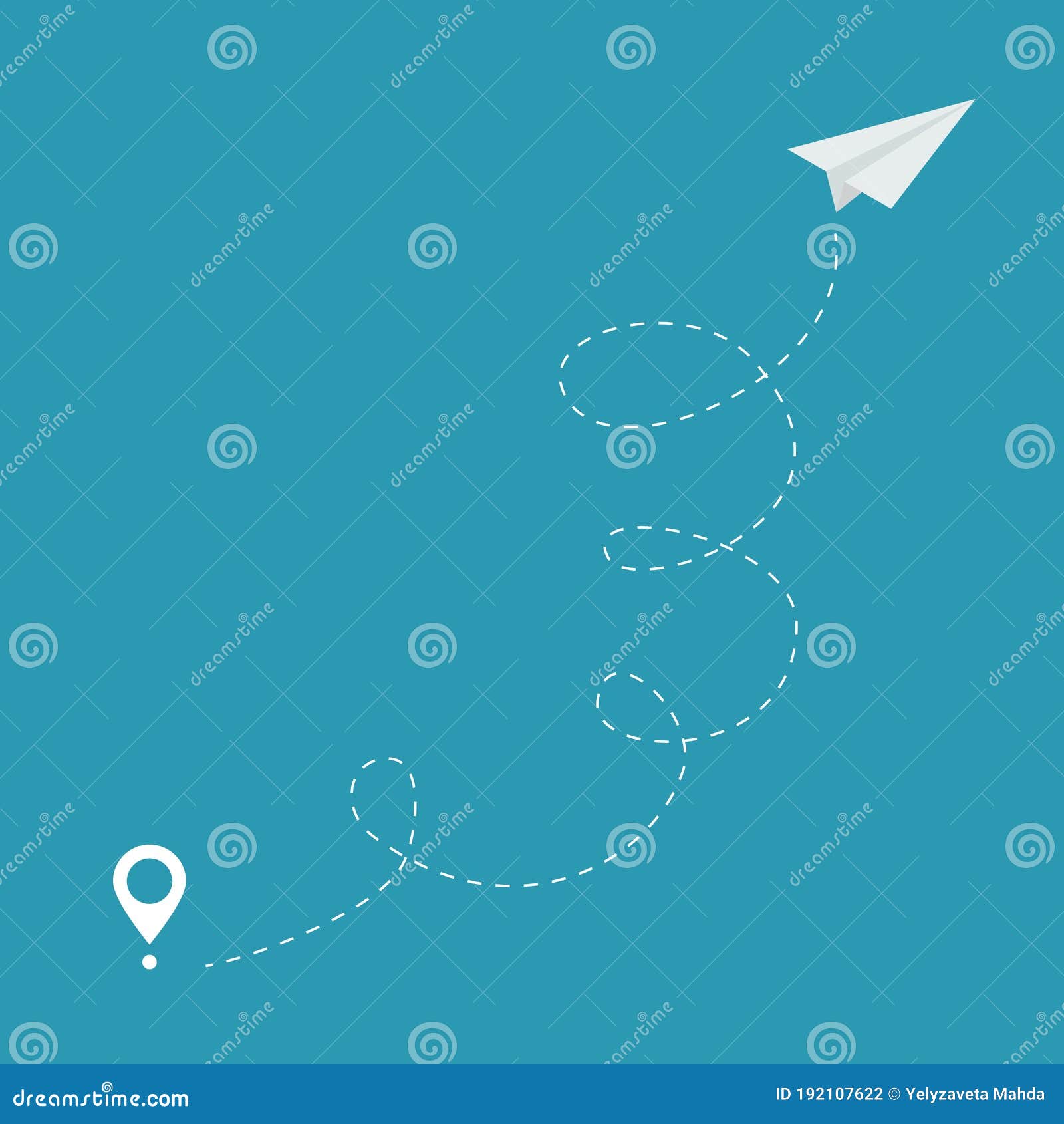 Plane Routes Over World Map With Markers Or Map Pointers Travel By