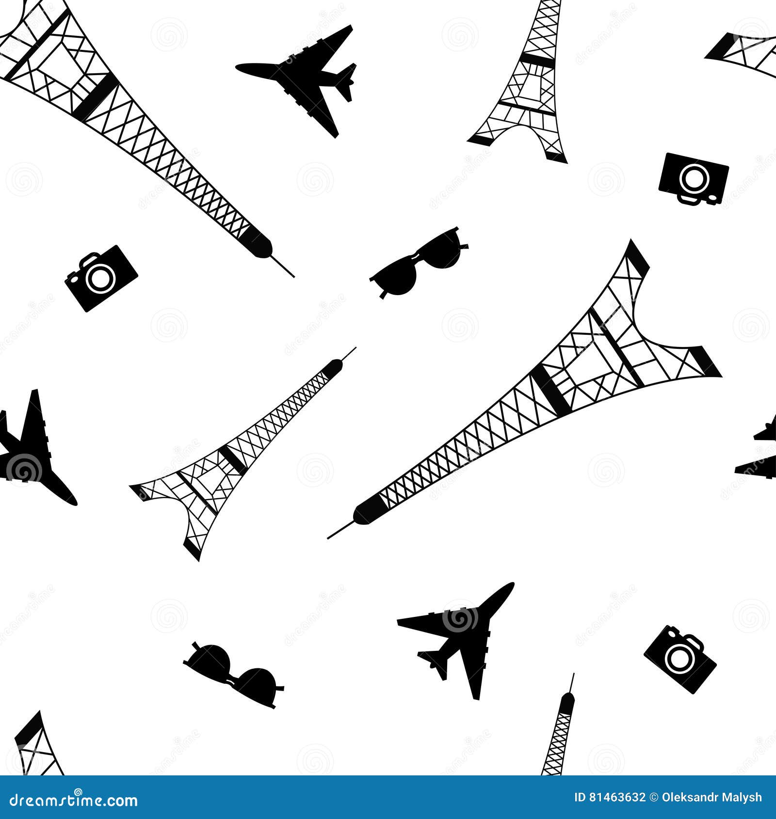 Travel Paris Airplane Texture Stock Vector - Illustration of building ...