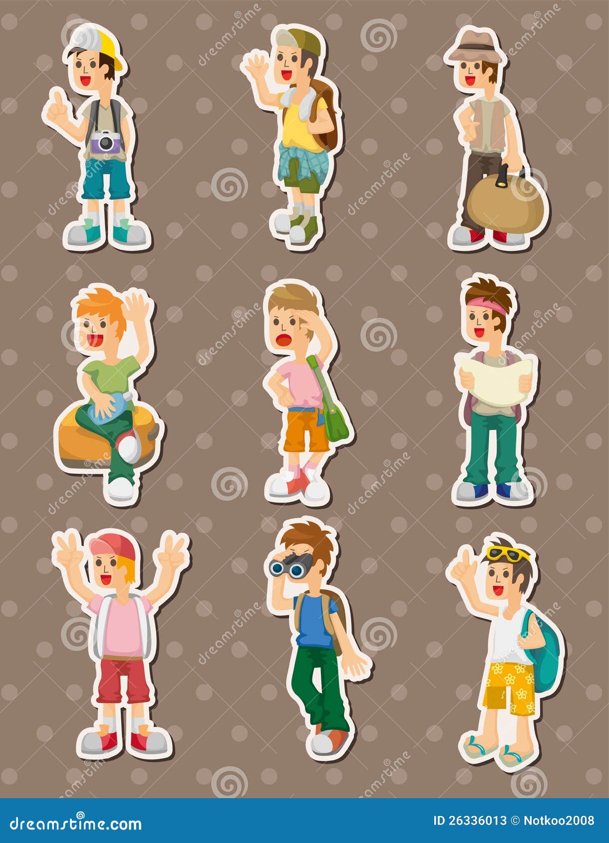 Travel people stickers stock vector. Illustration of world - 26336013