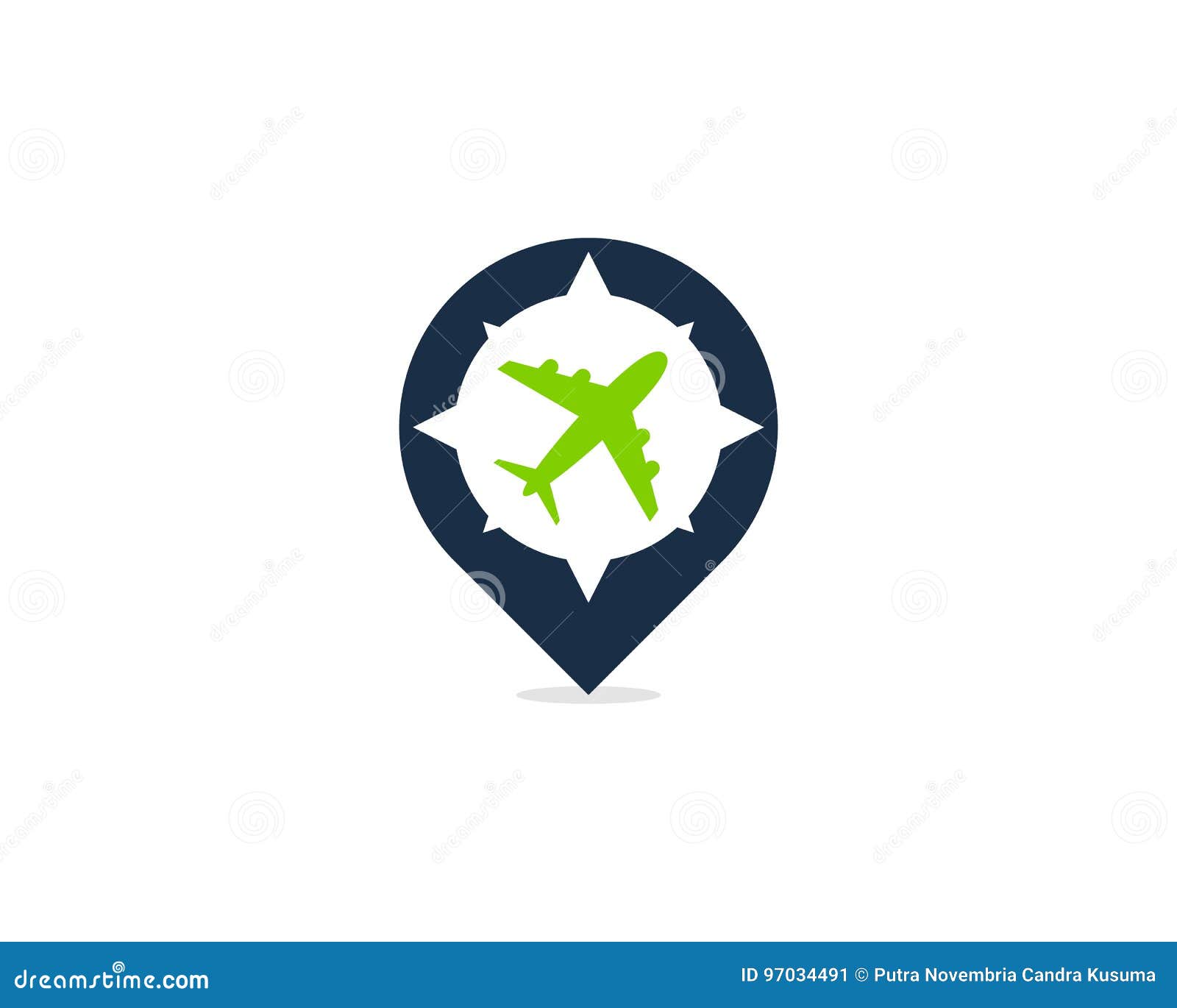 Travel Pin Point Icon Logo Design Element Stock Vector - Illustration ...