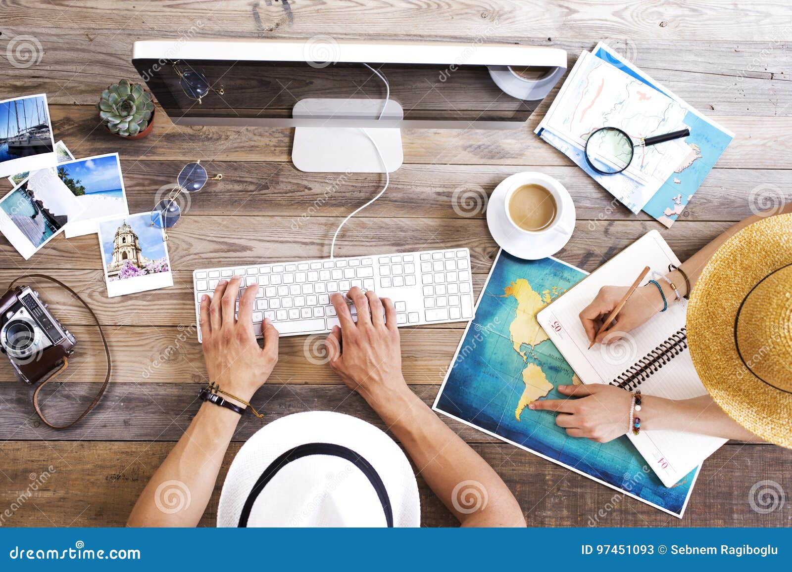 Travel Planning on Computer Stock Image - Image of plan, agent: 97451093