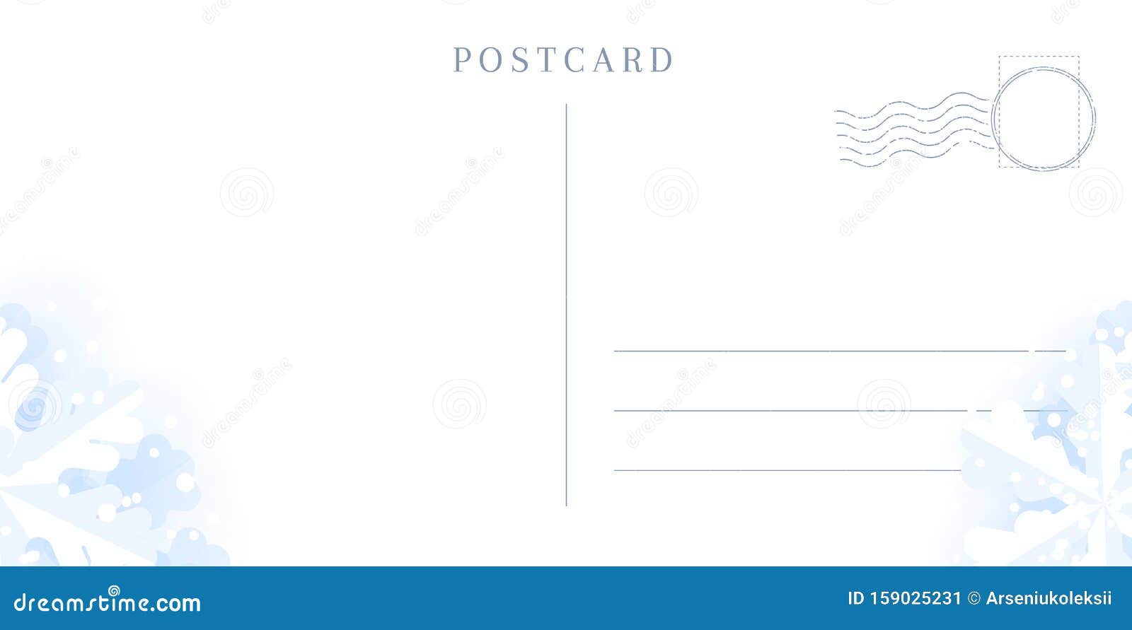 Travel postcard backside stock vector. Illustration of back - 159025231