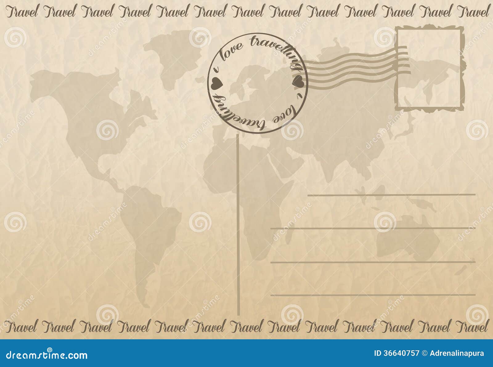 Travel postcard stock illustration. Illustration of voyage - 36640757