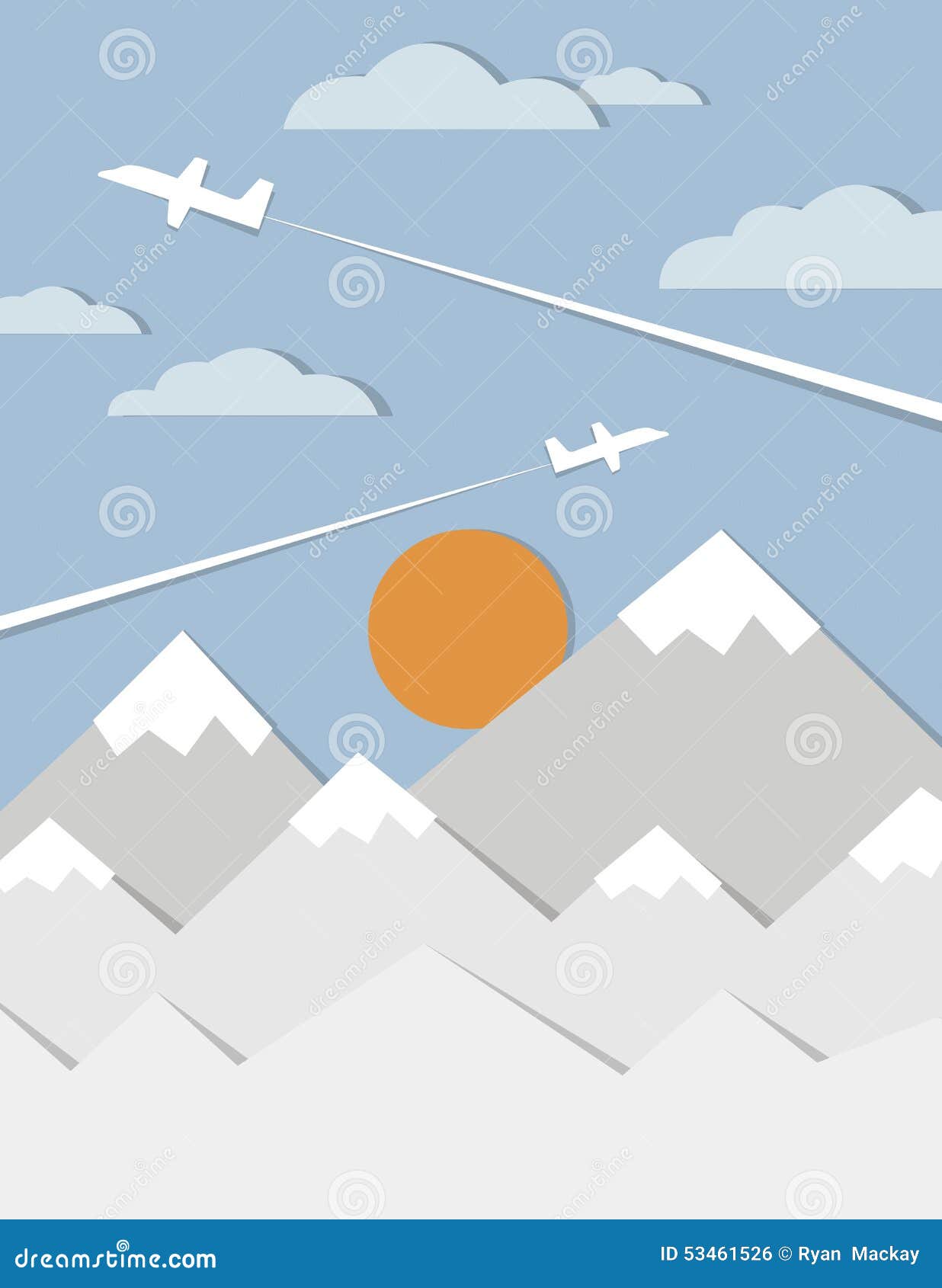 Travel poster stock vector. Illustration of stream, flight - 53461526