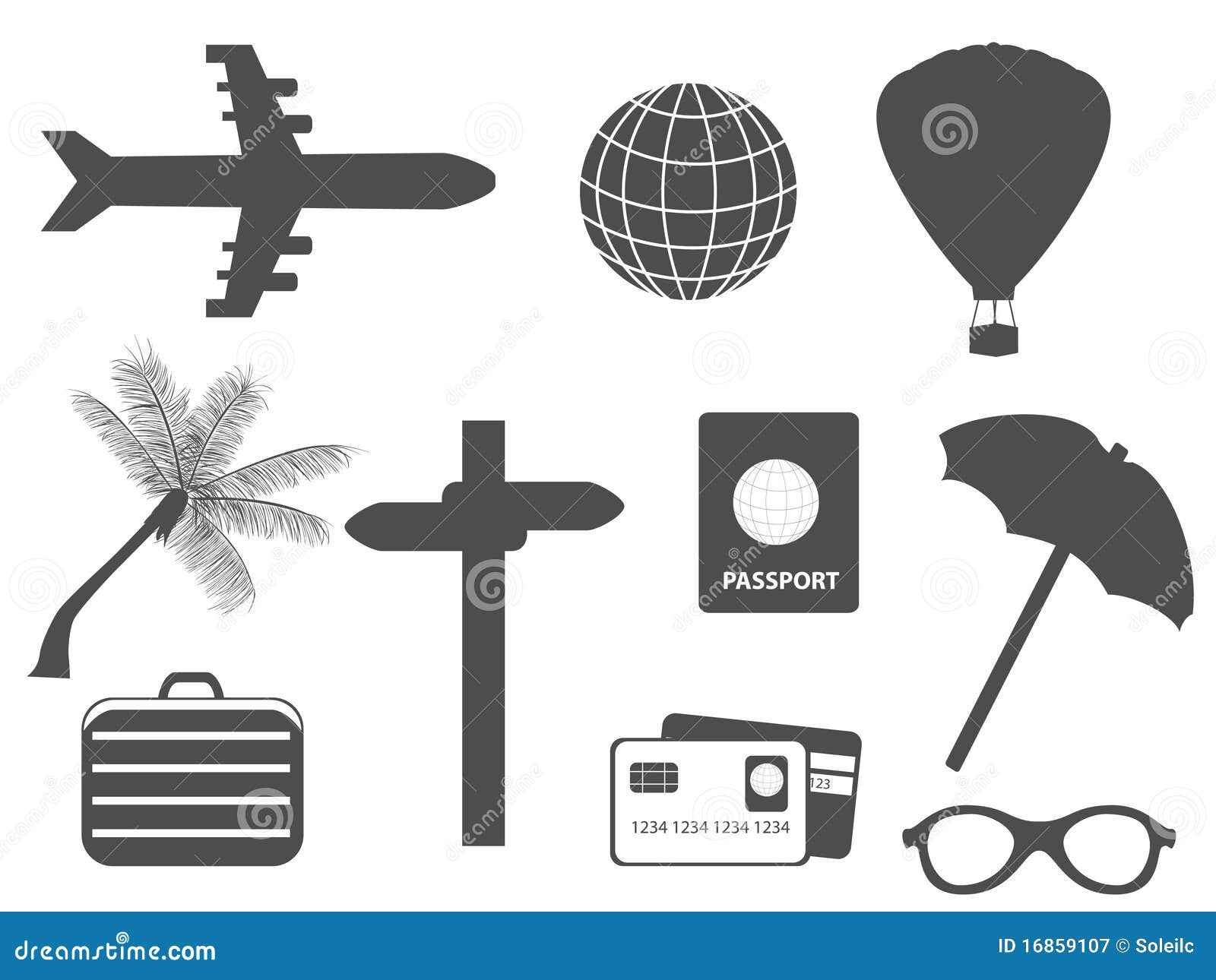 Travel related items stock vector. Illustration of sign - 16859107