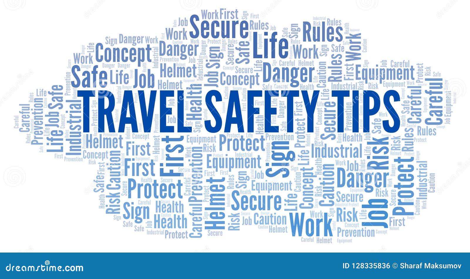 Travel Safety Tips Word Cloud. Stock Illustration - Illustration of ...