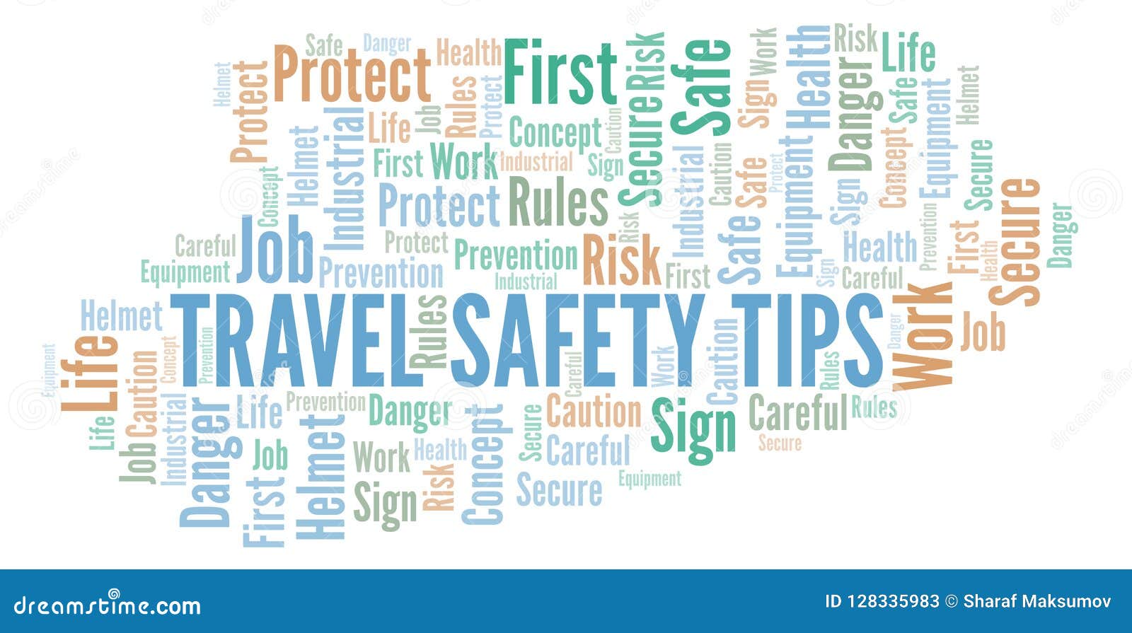 Travel Safety Tips Word Cloud. Stock Illustration - Illustration of ...