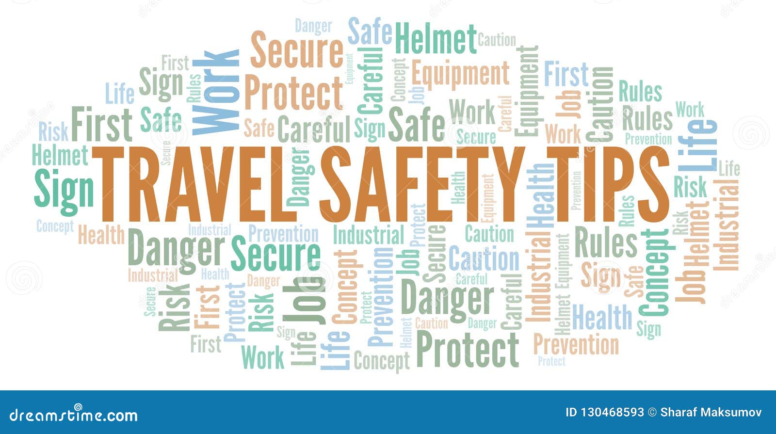 Travel Safety Tips Word Cloud. Stock Illustration - Illustration of ...