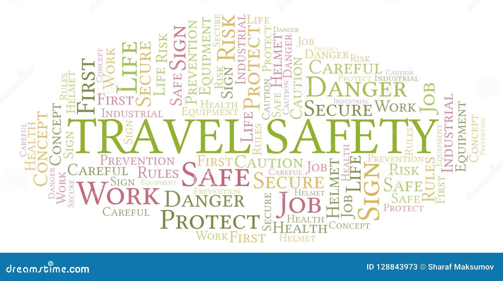 Travel Safety word cloud. stock illustration. Illustration of danger ...