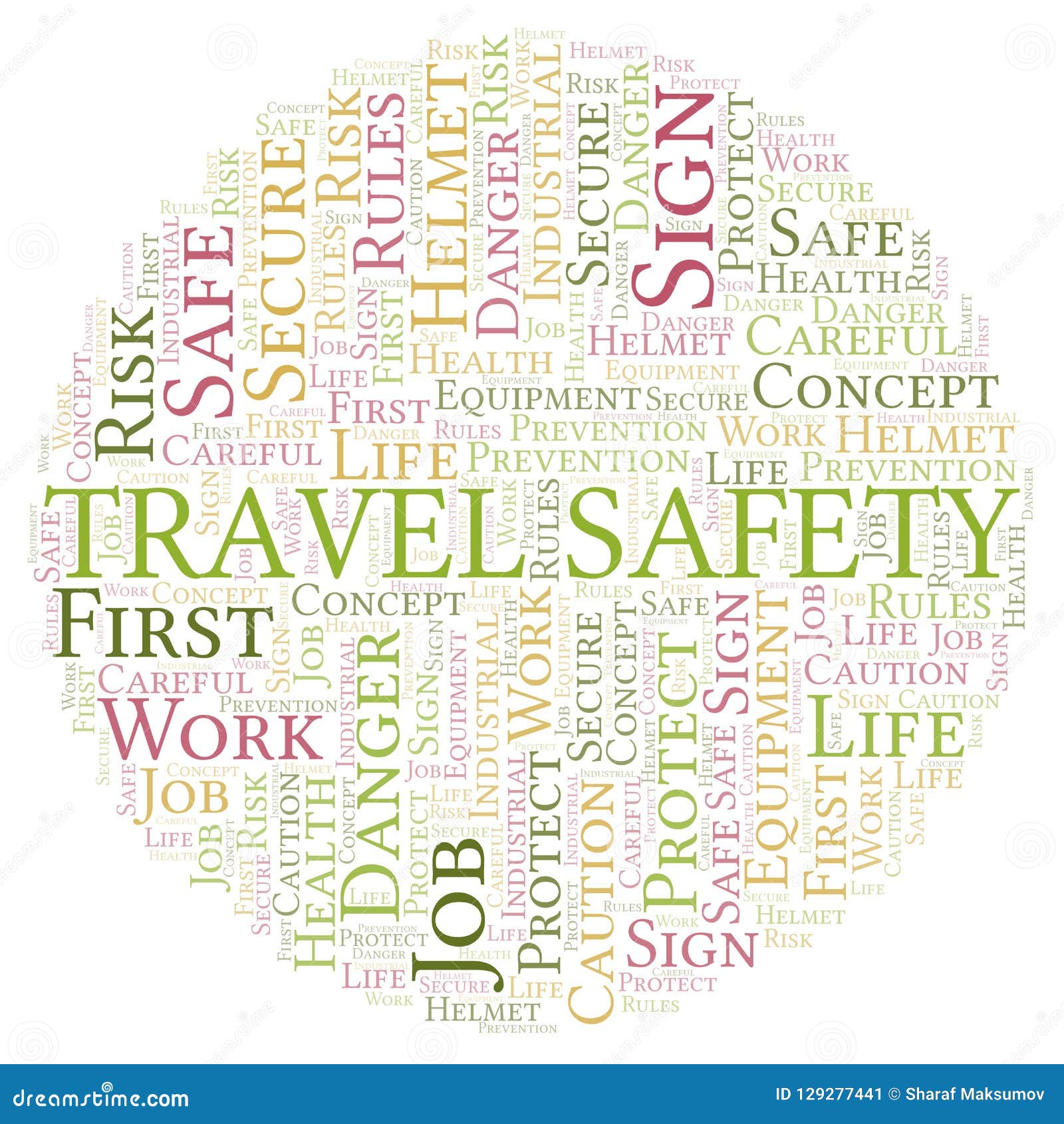 Travel Safety word cloud. stock illustration. Illustration of tagcloud ...