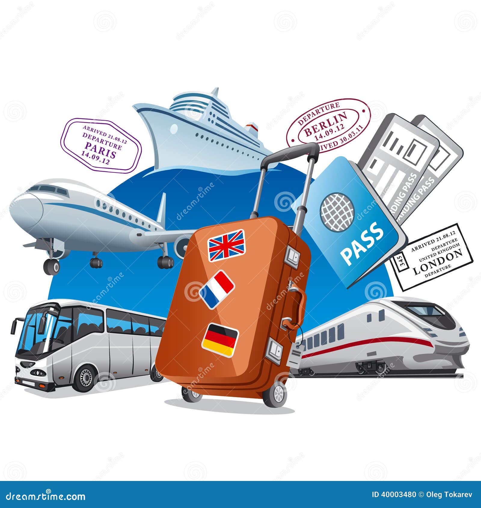 Travel service concept stock vector. Illustration of transport - 40003480
