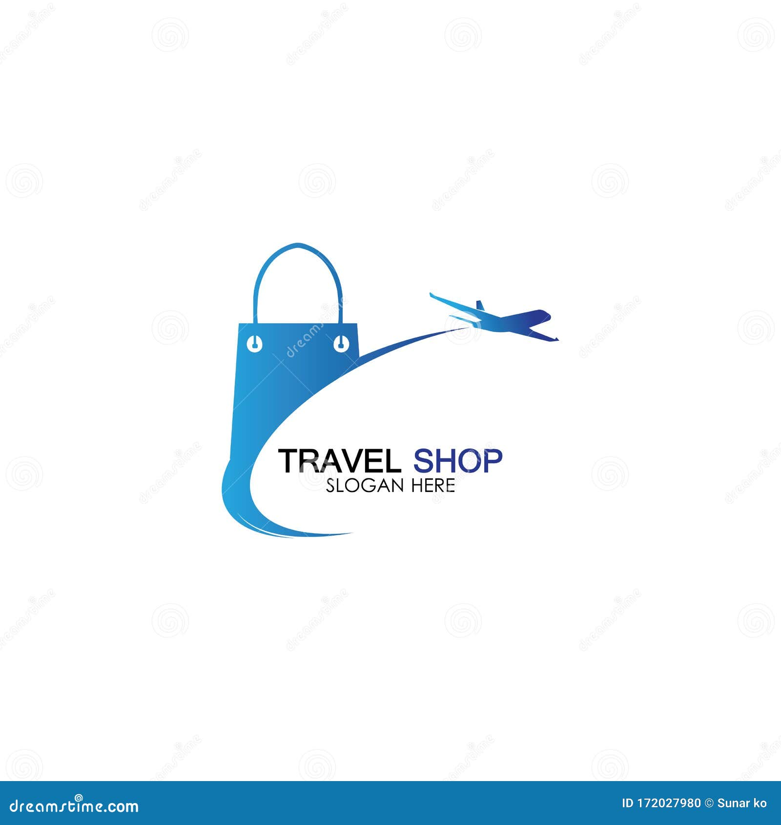 Travel Shopping Logo Design Template Stock Vector - Illustration of ...