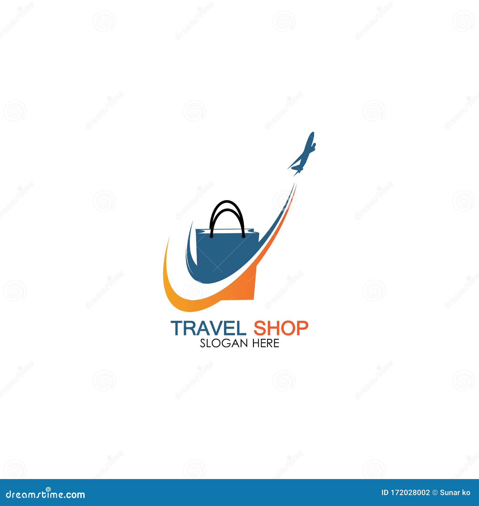 Travel Shopping Logo Design Template Stock Vector - Illustration of ...