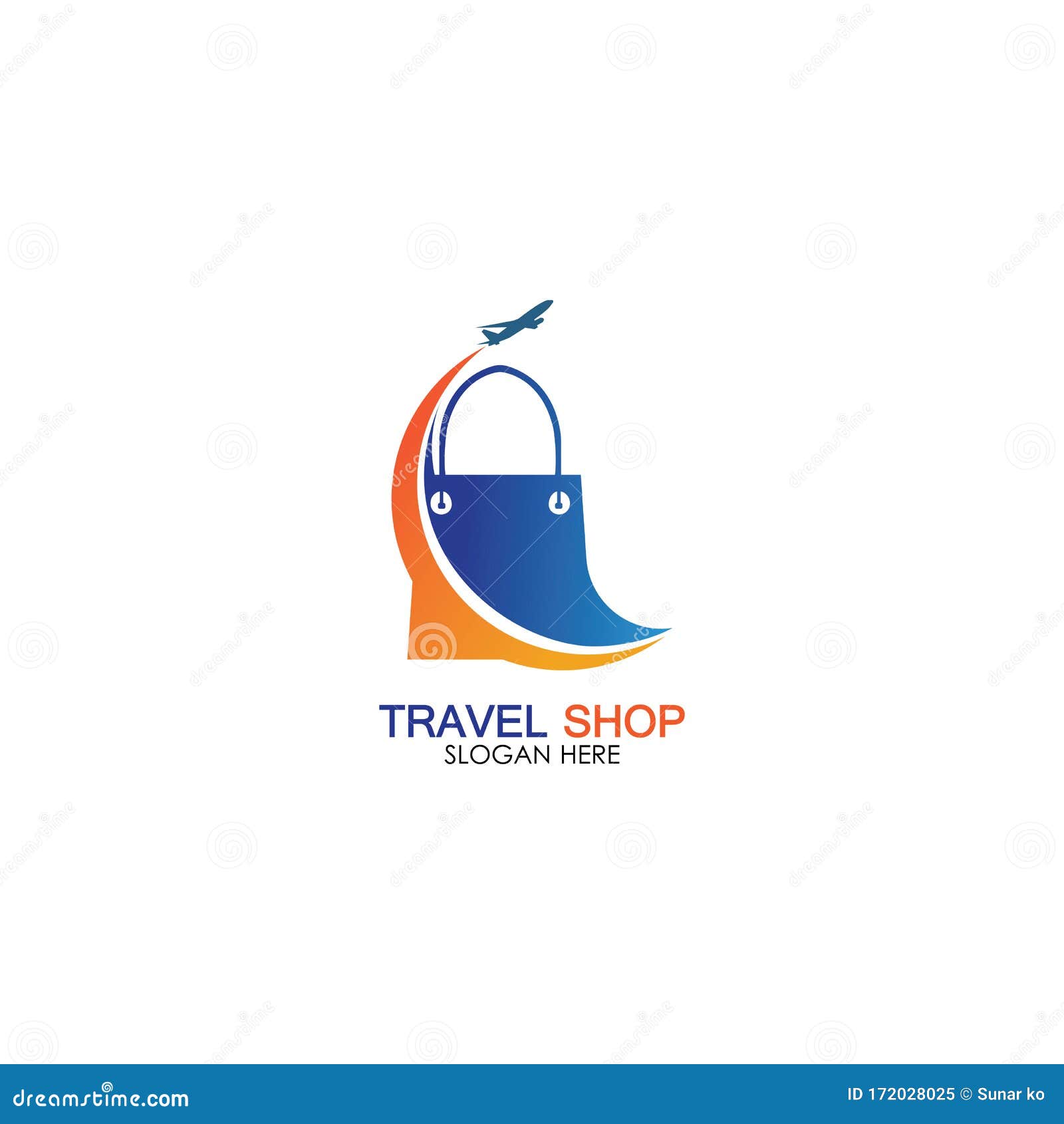 Travel Shopping Logo Design Template Stock Vector - Illustration of ...