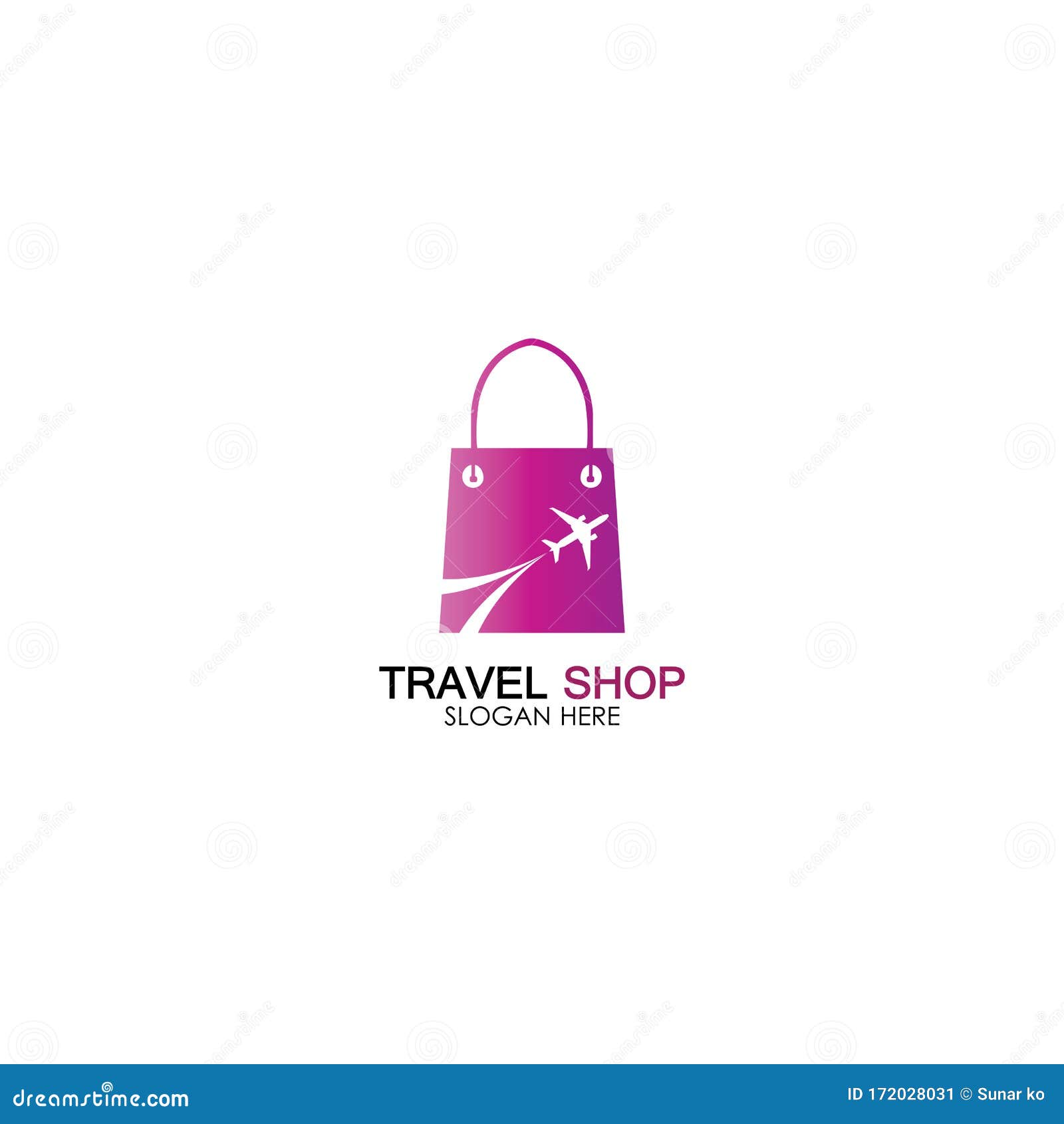 Travel Shopping Logo Design Template Stock Vector - Illustration of ...