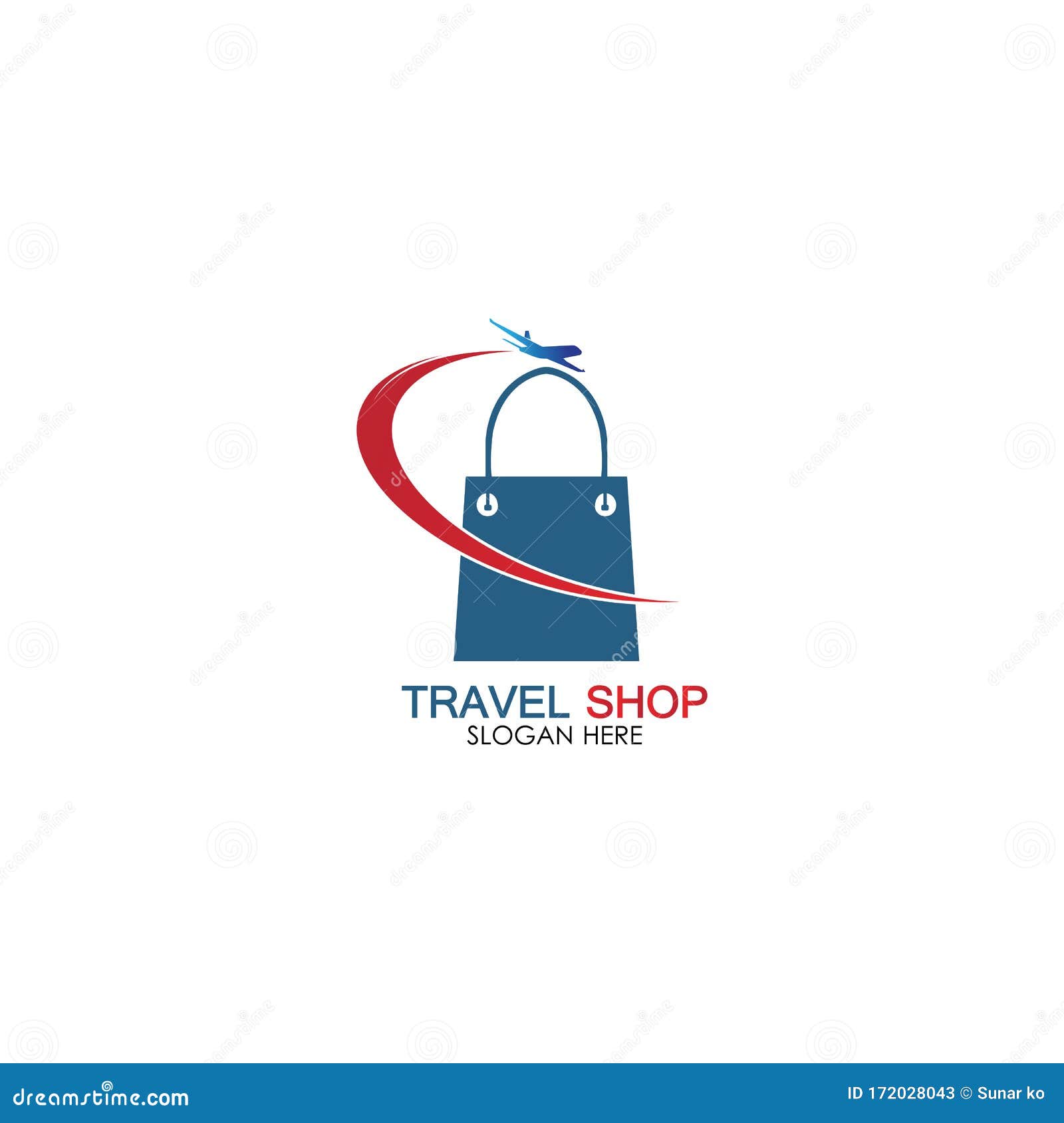 Travel Shopping Logo Design Template Stock Vector - Illustration of ...
