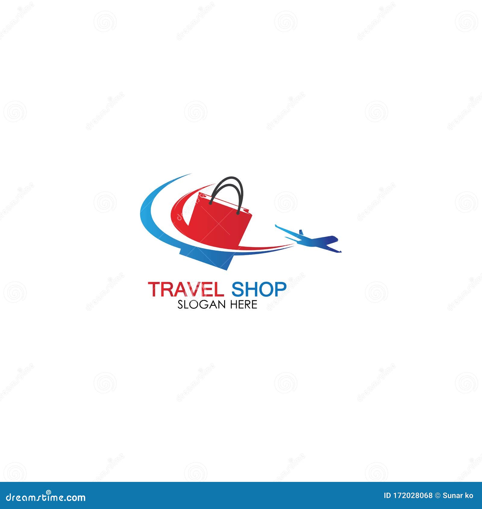 Travel Shopping Logo Design Template Stock Vector - Illustration of ...