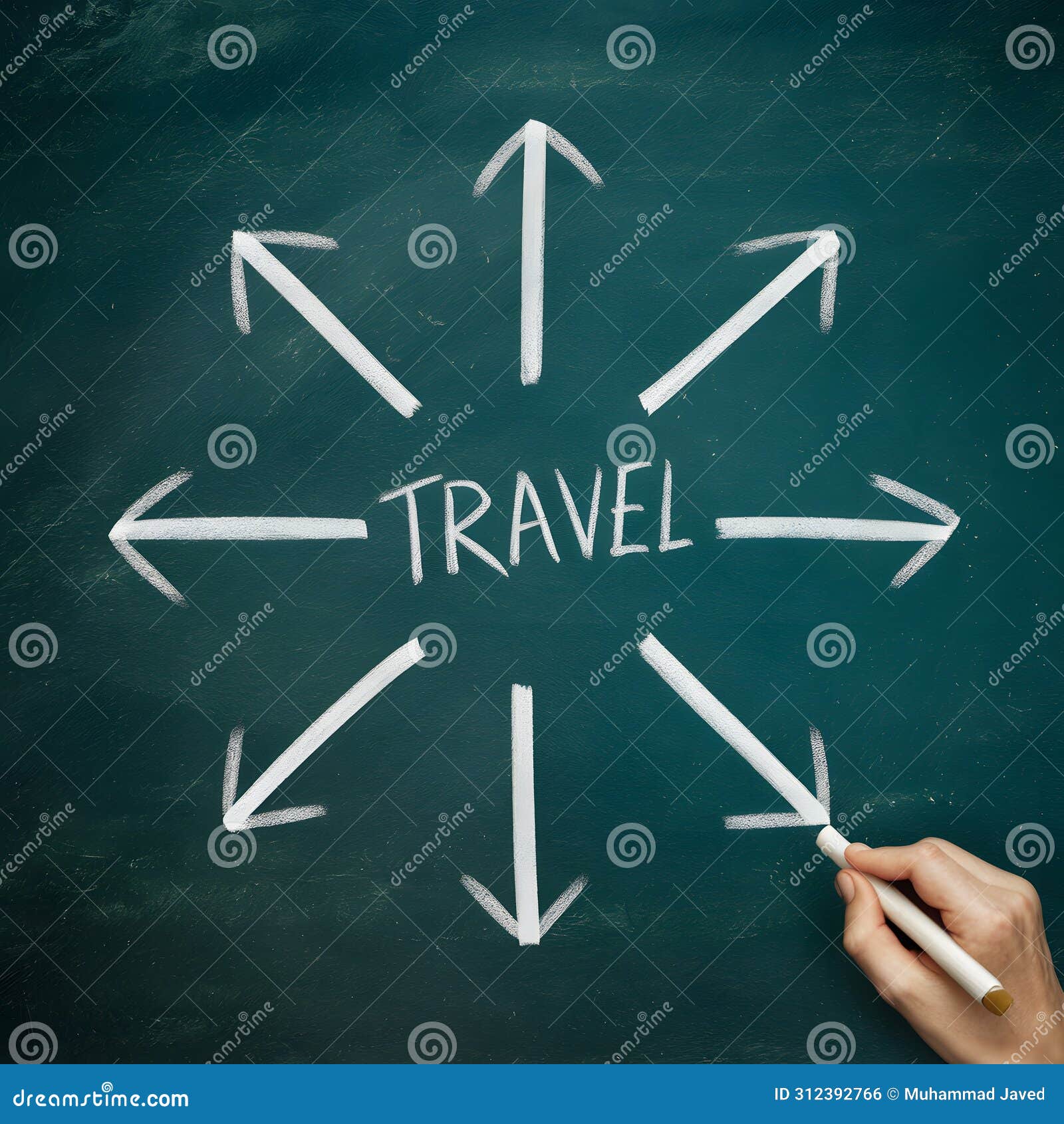 Travel Solution Outlined on Blackboard, Paths To Explore Emerge Stock ...