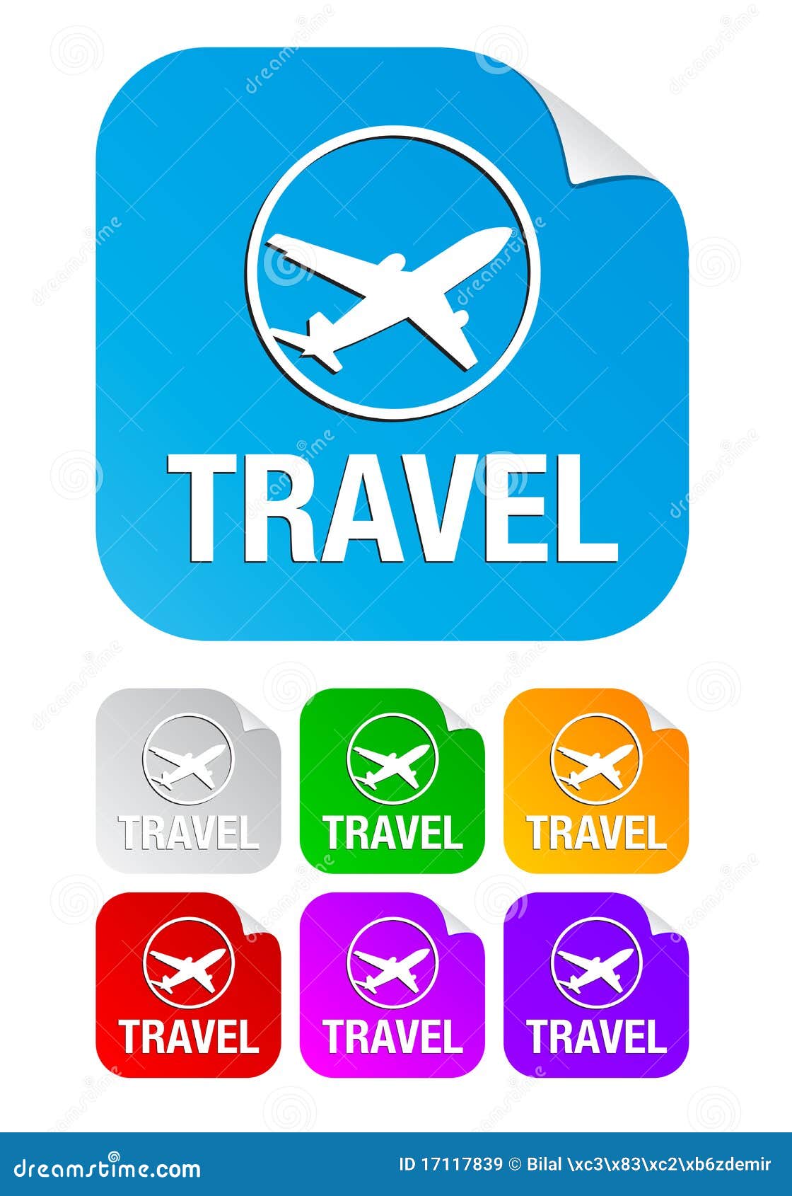 Travel,square stickers stock vector. Illustration of sticker - 17117839