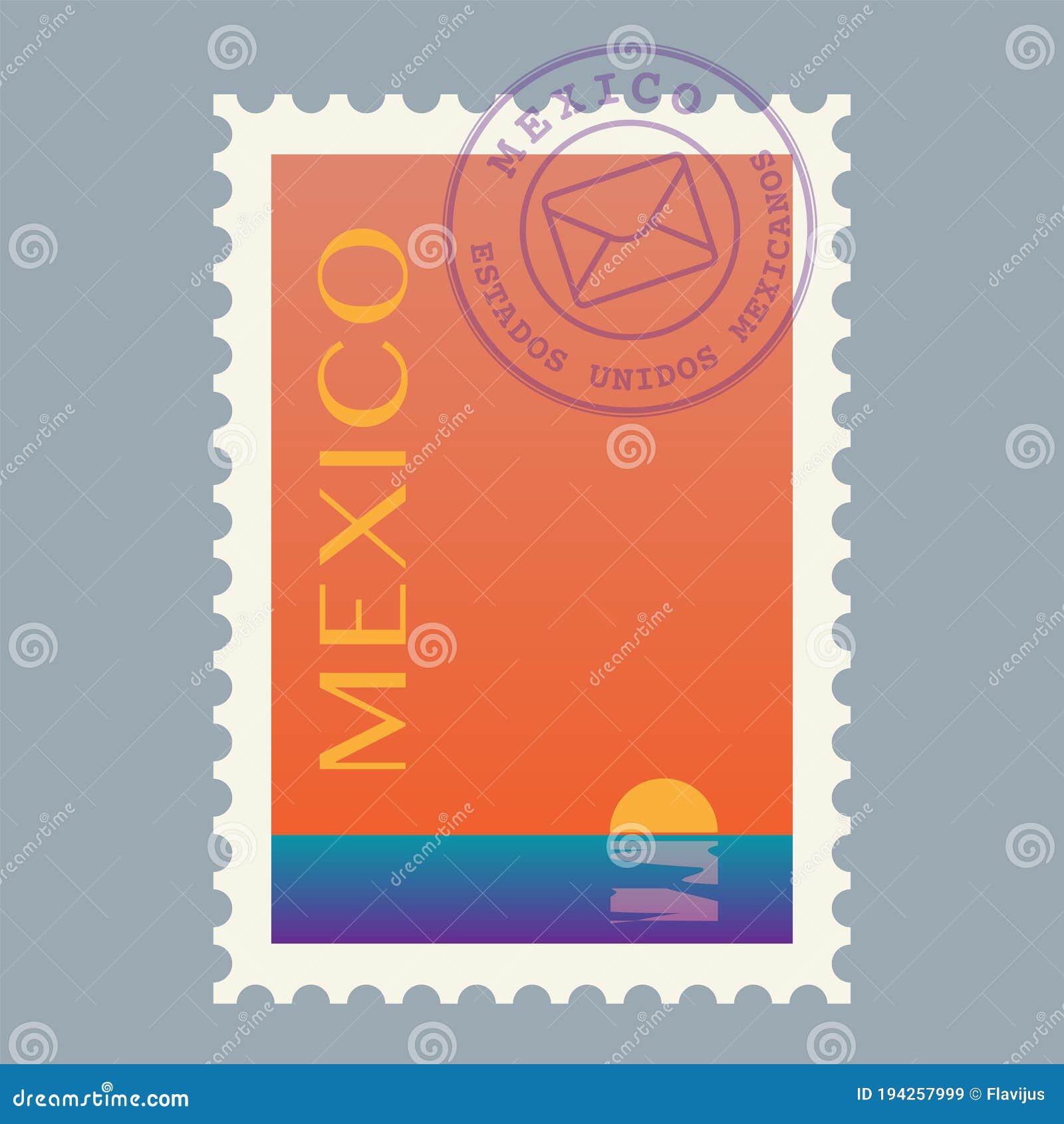 Travel stamps, Mexico stock vector. Illustration of passport - 194257999