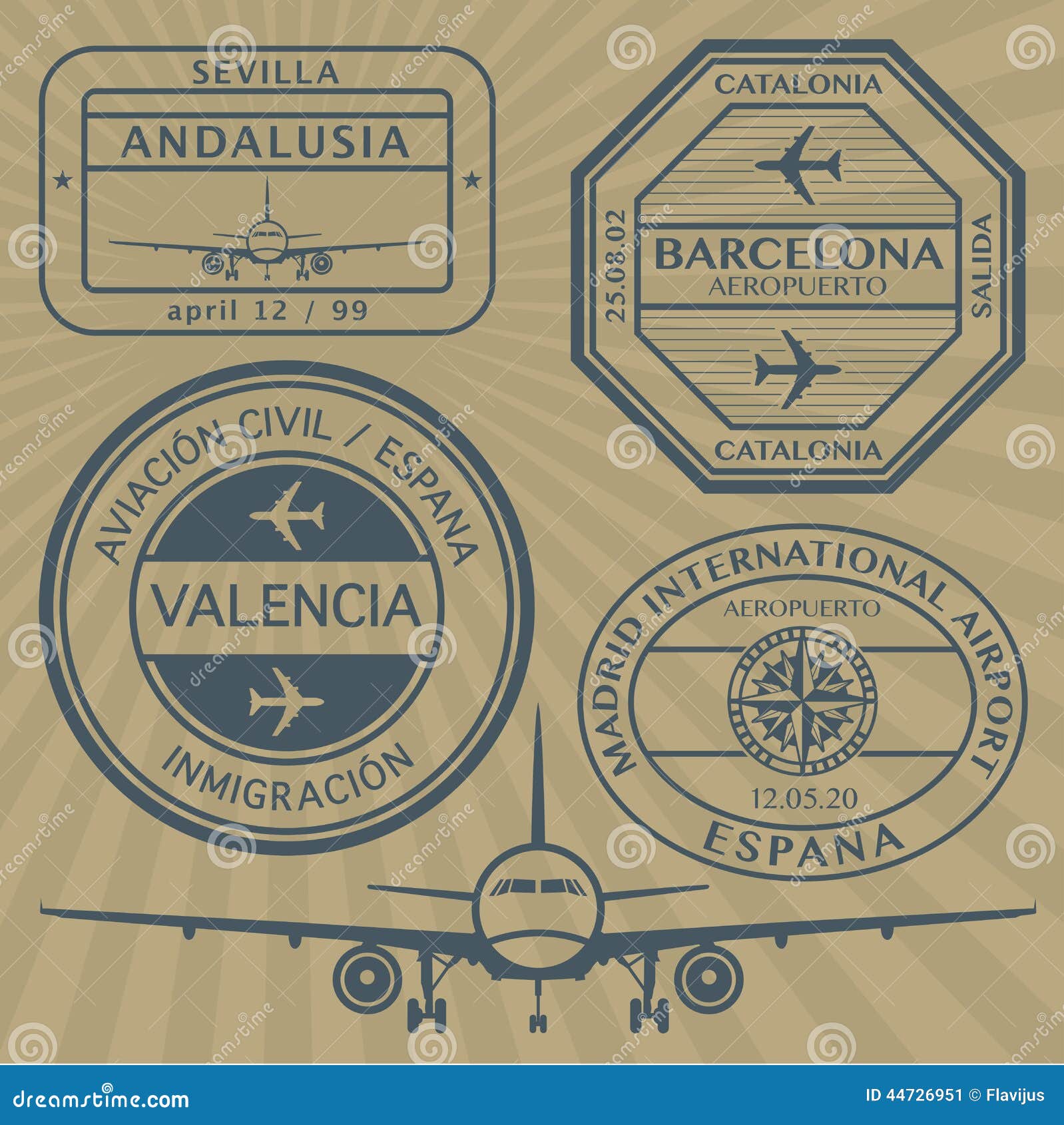 Travel stamps set stock vector. Illustration of customs - 44726951