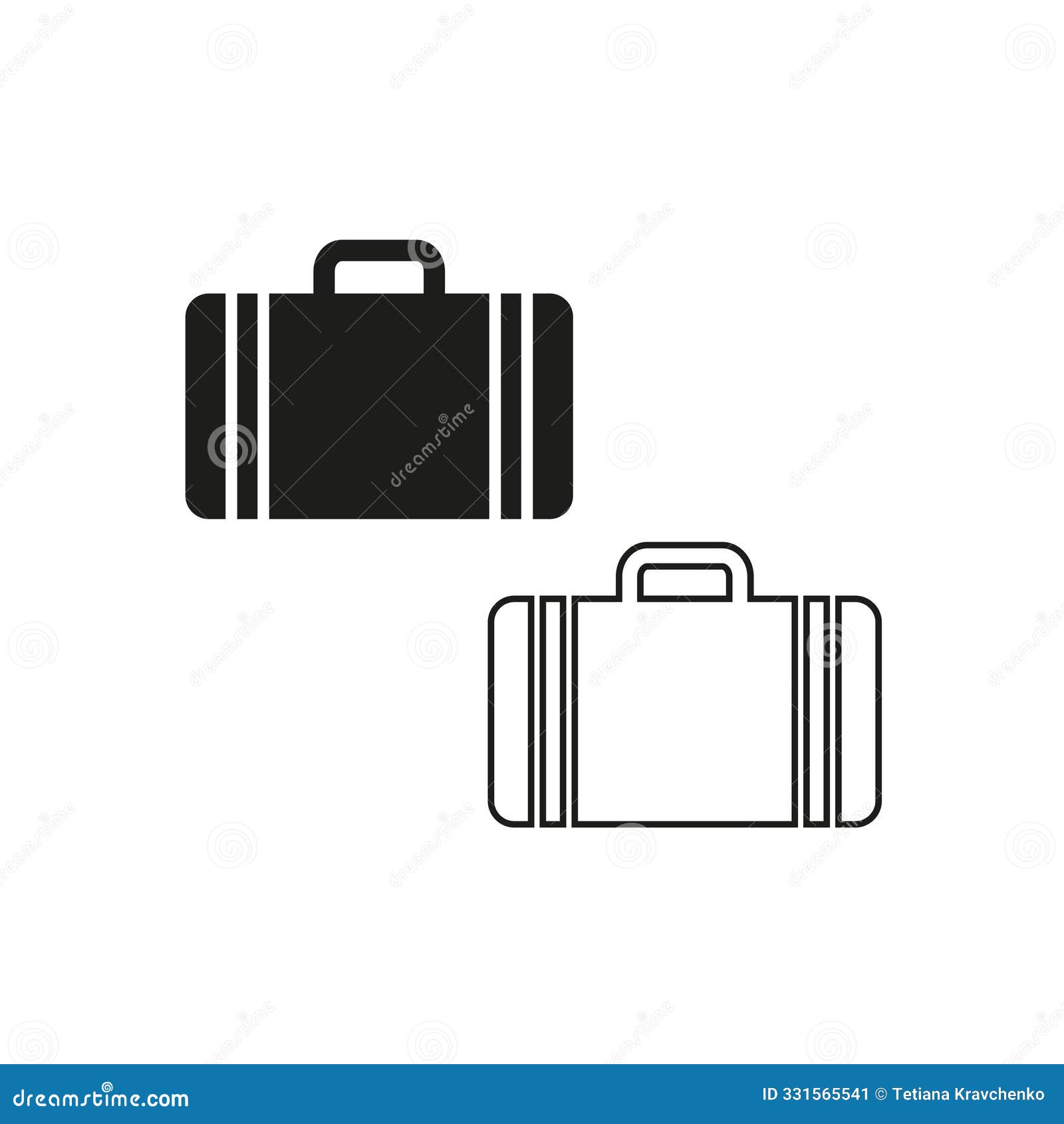 Set Of Suitcase Icons Silhouette Vector Art | CartoonDealer.com #285206099