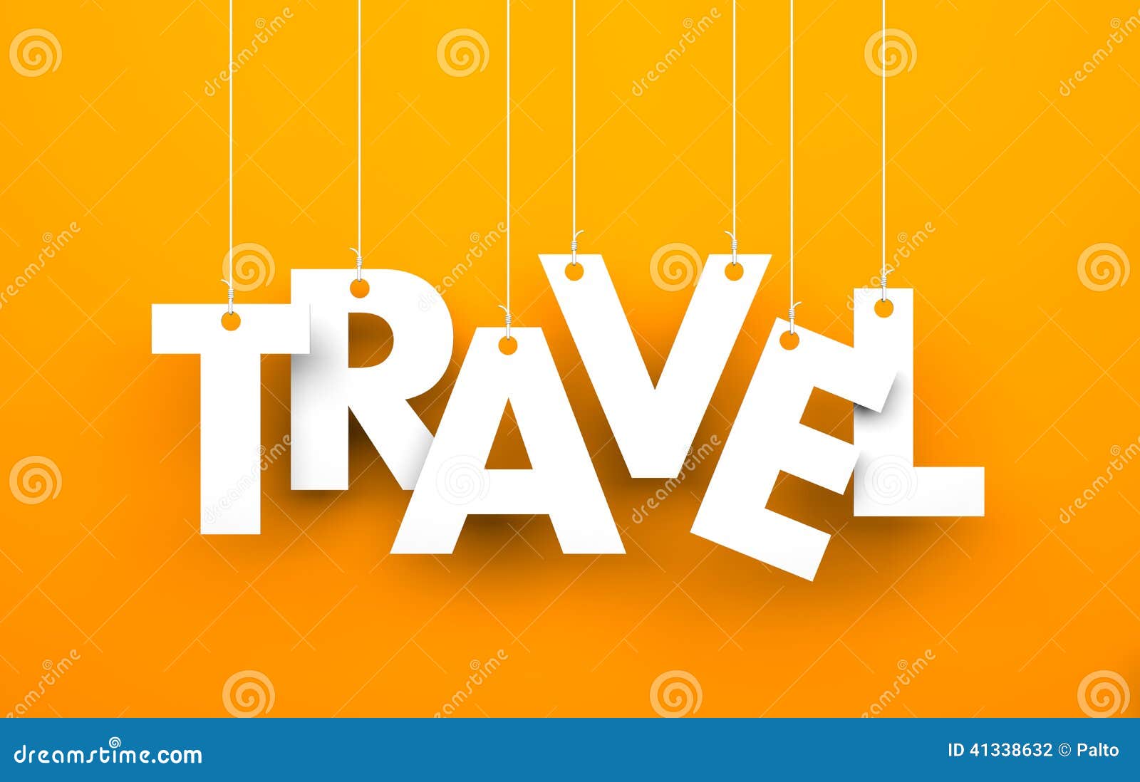 Travel. Text on the string stock illustration. Illustration of word ...