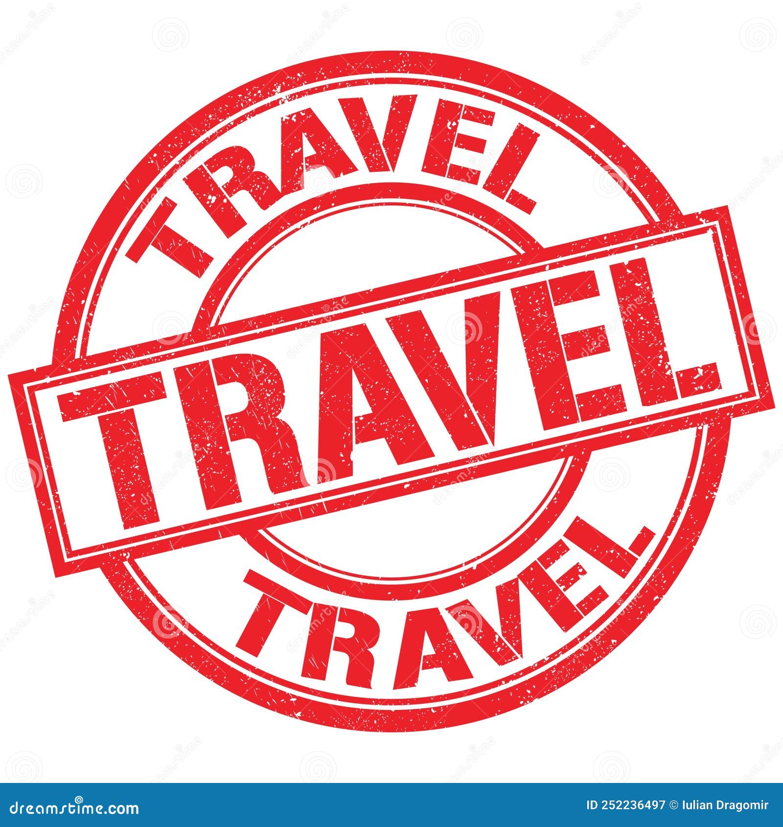 TRAVEL Text Written on Red Stamp Sign Stock Illustration - Illustration ...