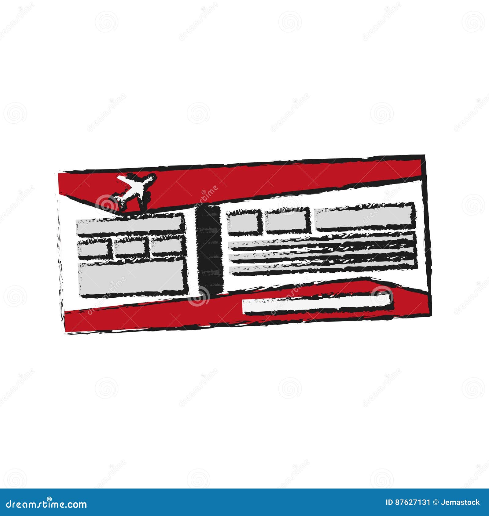 Travel ticket icon stock vector. Illustration of enjoyment - 87627131