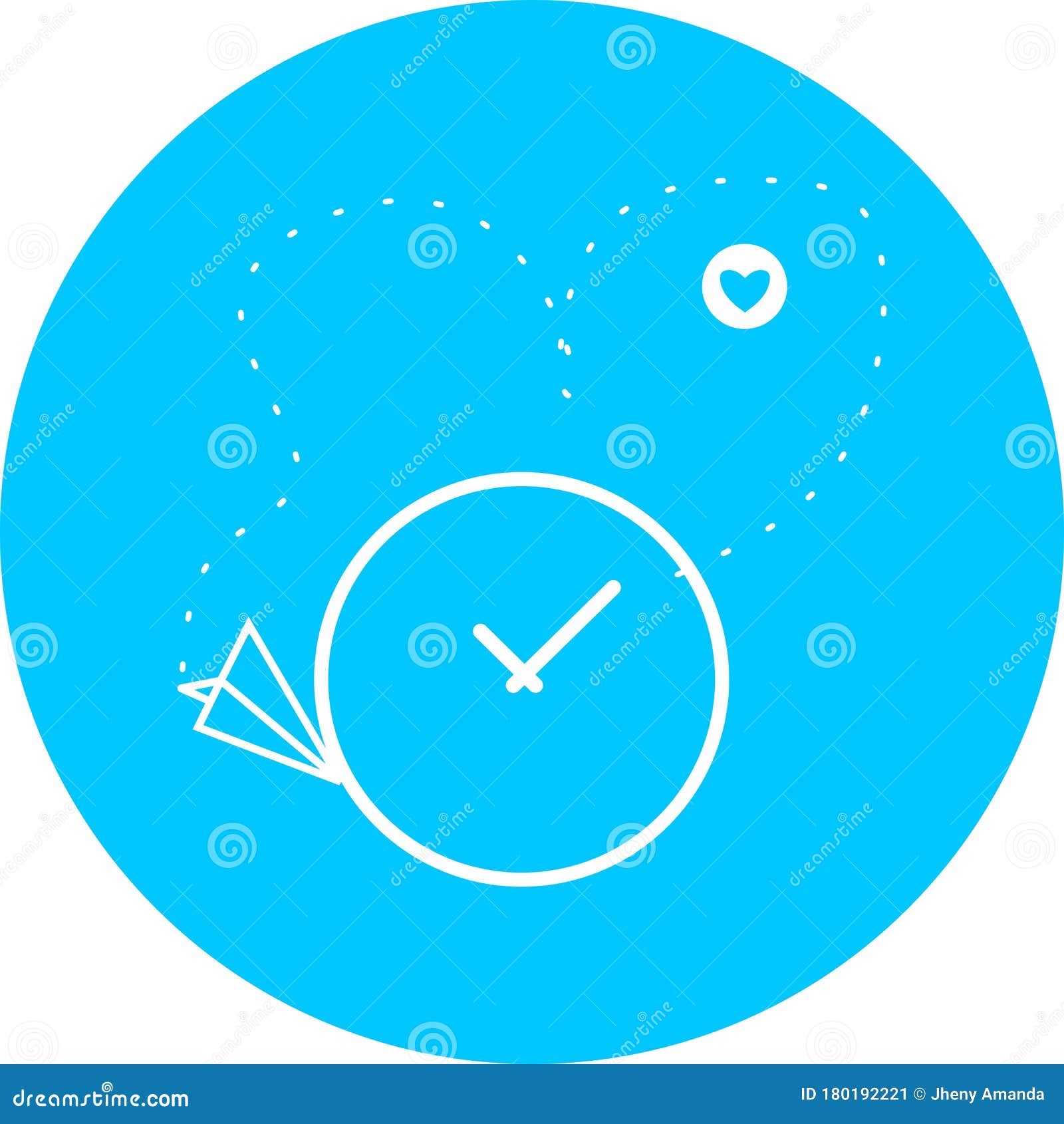 Travel Time, Clock, Watch in Blue Circle Icon. Concept of UI Design ...