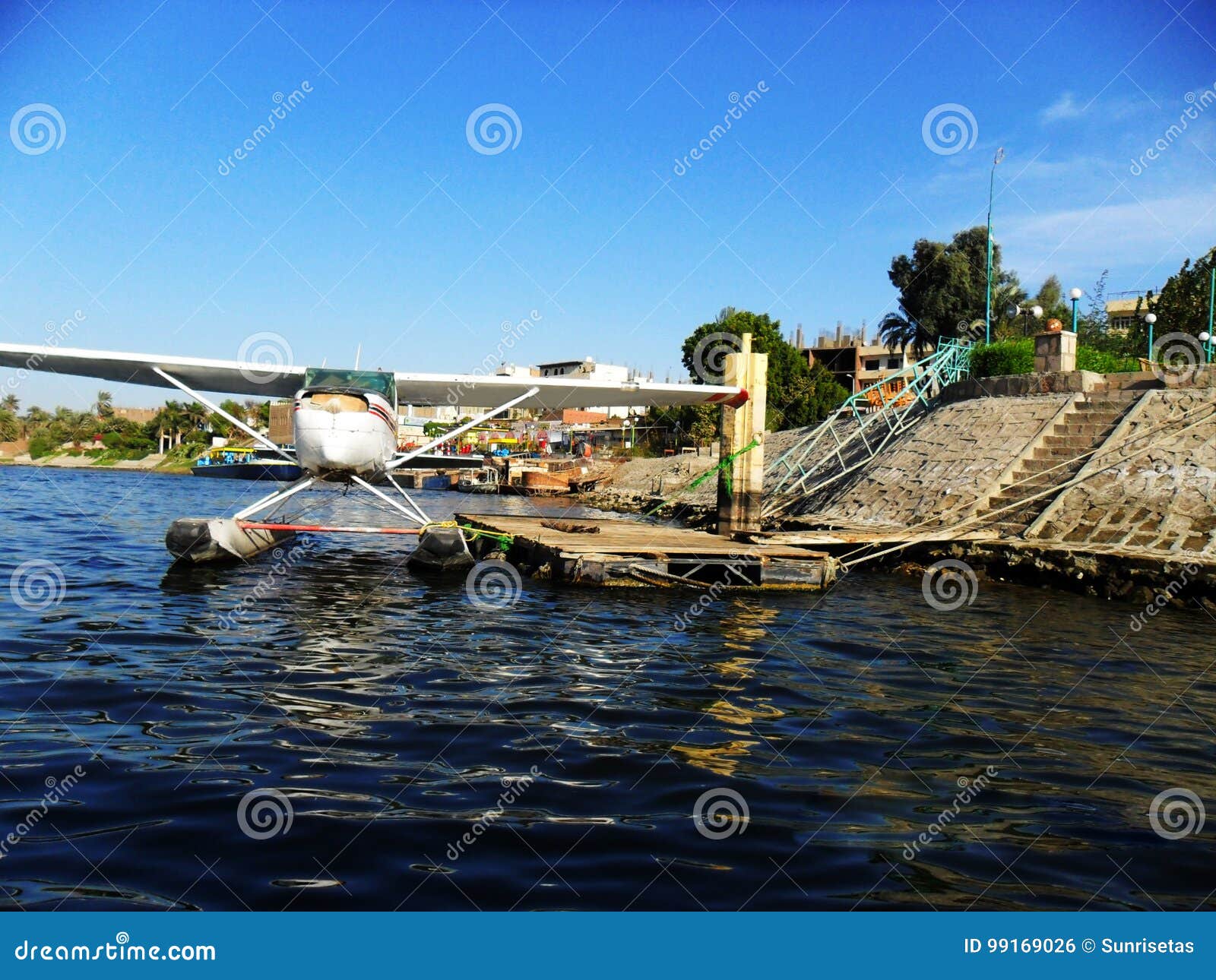 The Float Plane, River Nile, the Egypt Stock Photo - Image of lake ...