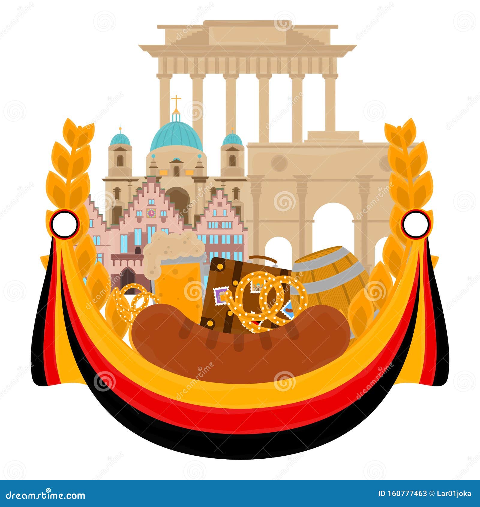 Travel to Germany stock vector. Illustration of european - 160777463