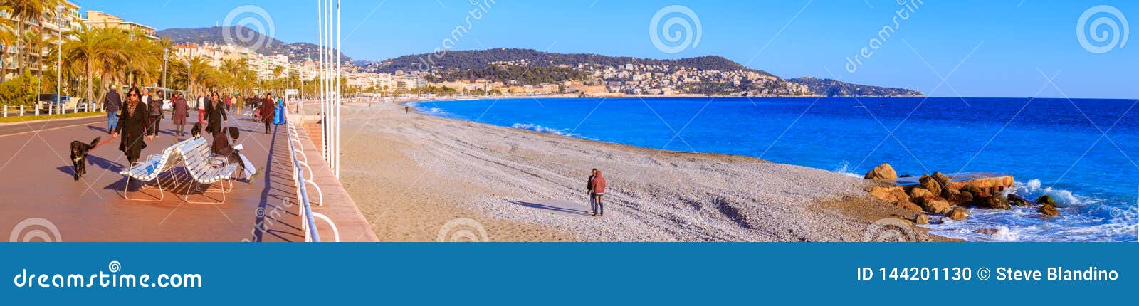 Travel To Nice. Walk, Seaside Editorial Image - Image of famous, blue ...