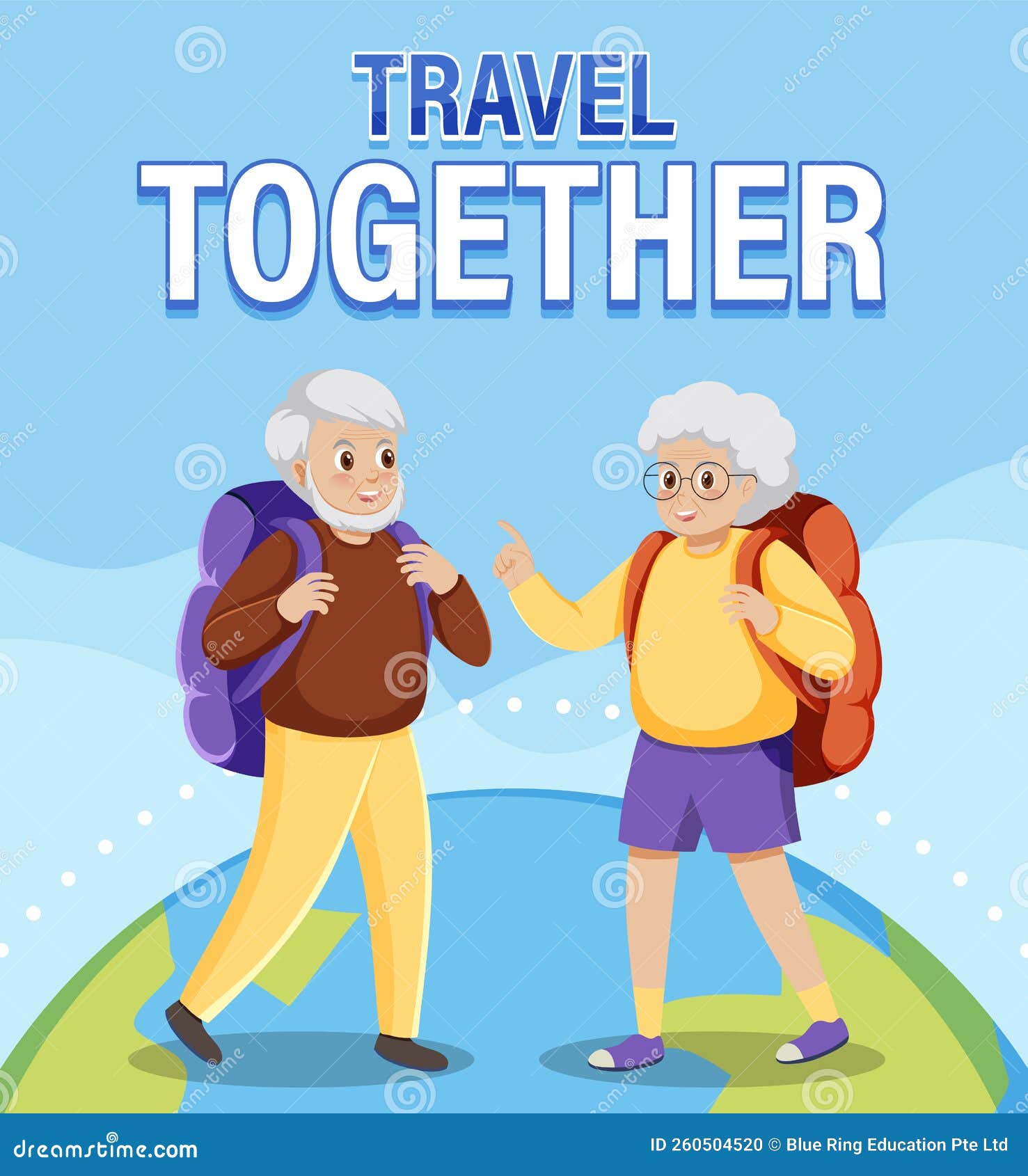 Travel Together Banner Design Stock Vector - Illustration of person ...