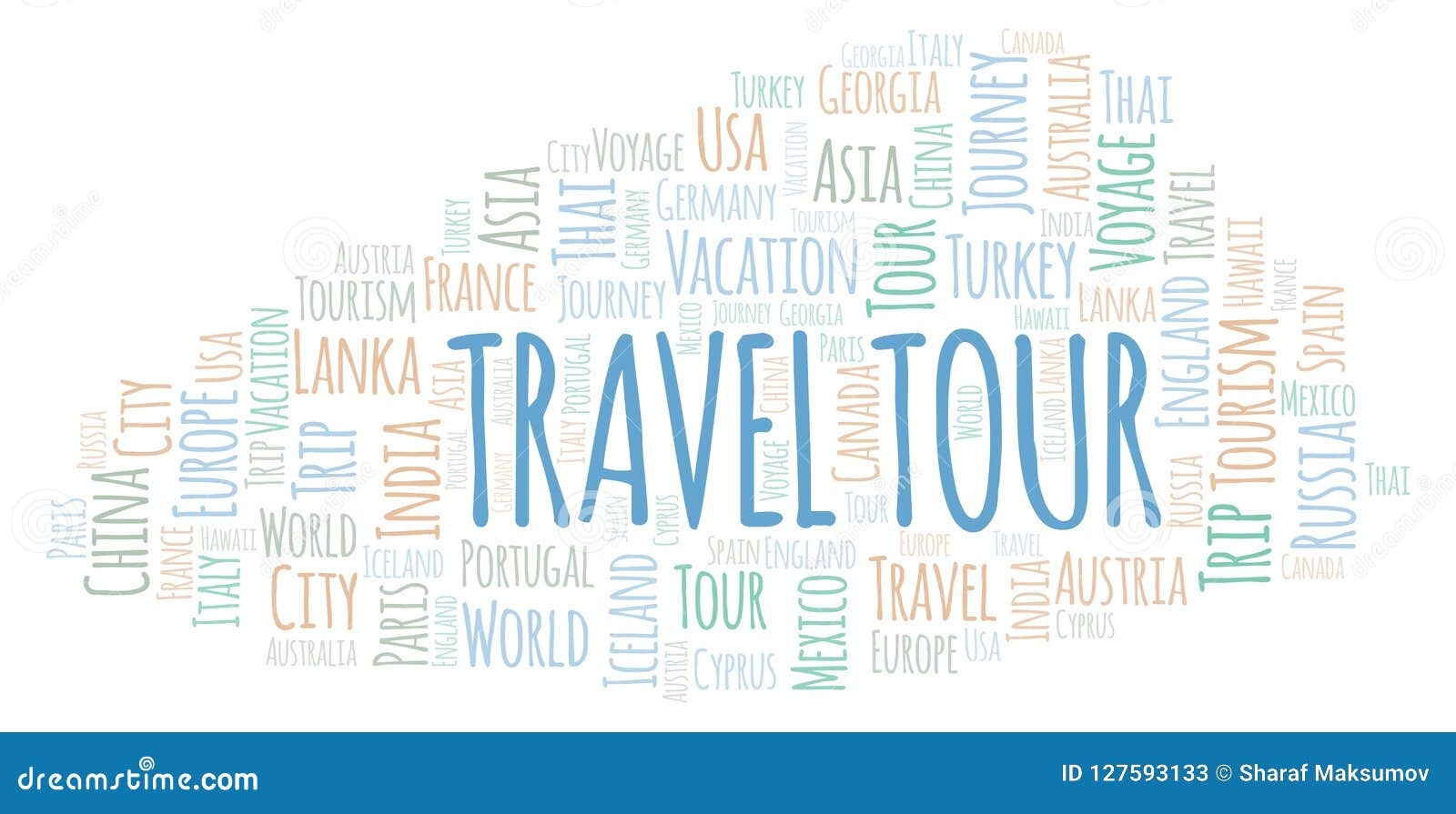 Travel Tour word cloud. stock illustration. Illustration of adventures ...
