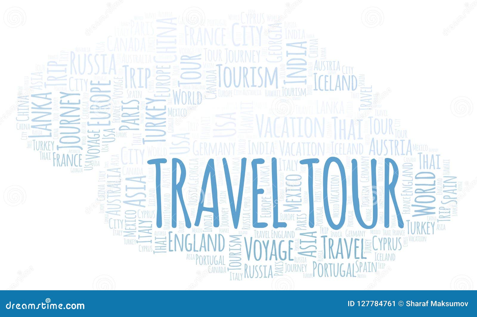 Travel Tour word cloud. stock illustration. Illustration of collage ...