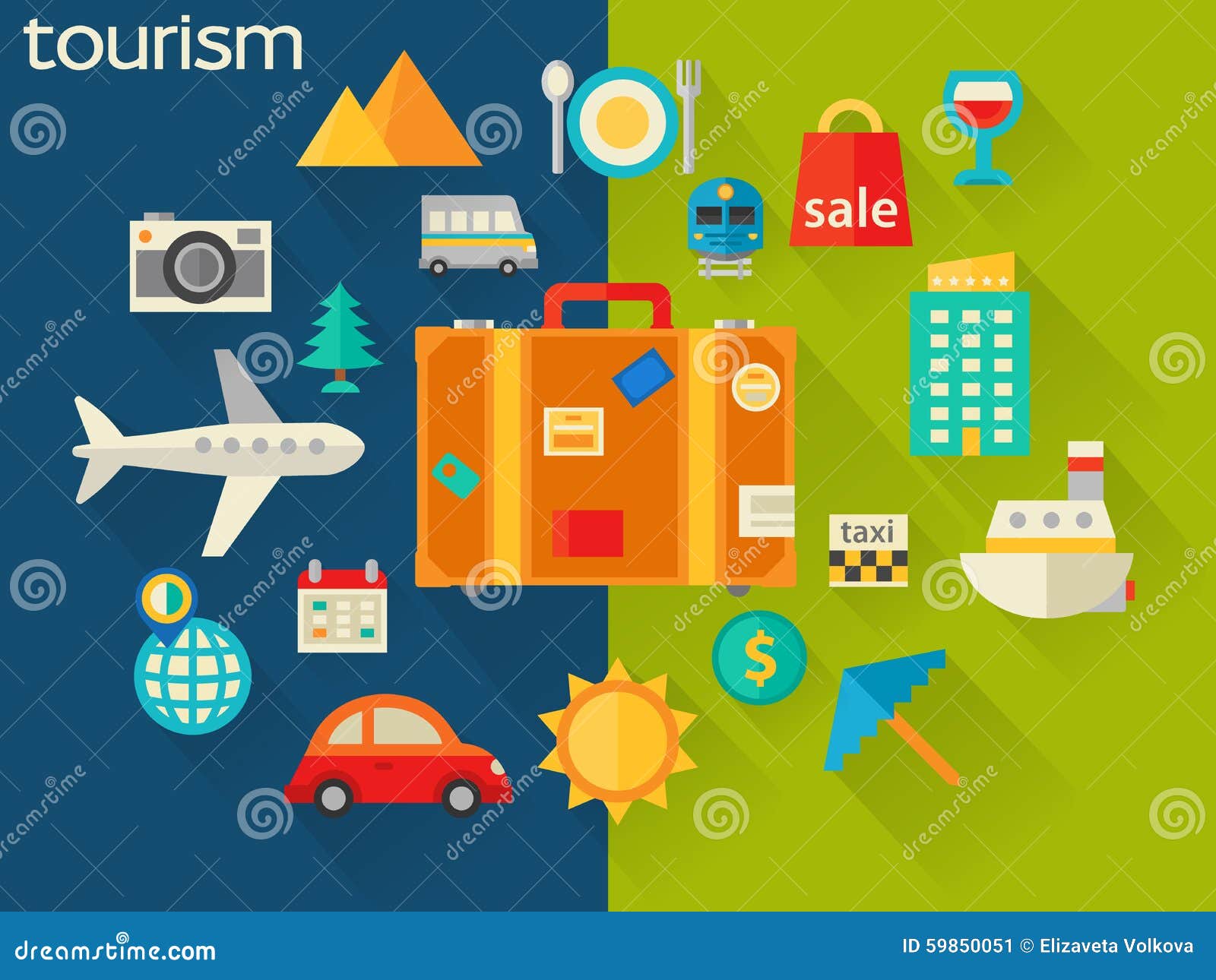 Travel and tourism concept stock vector. Illustration of park - 59850051