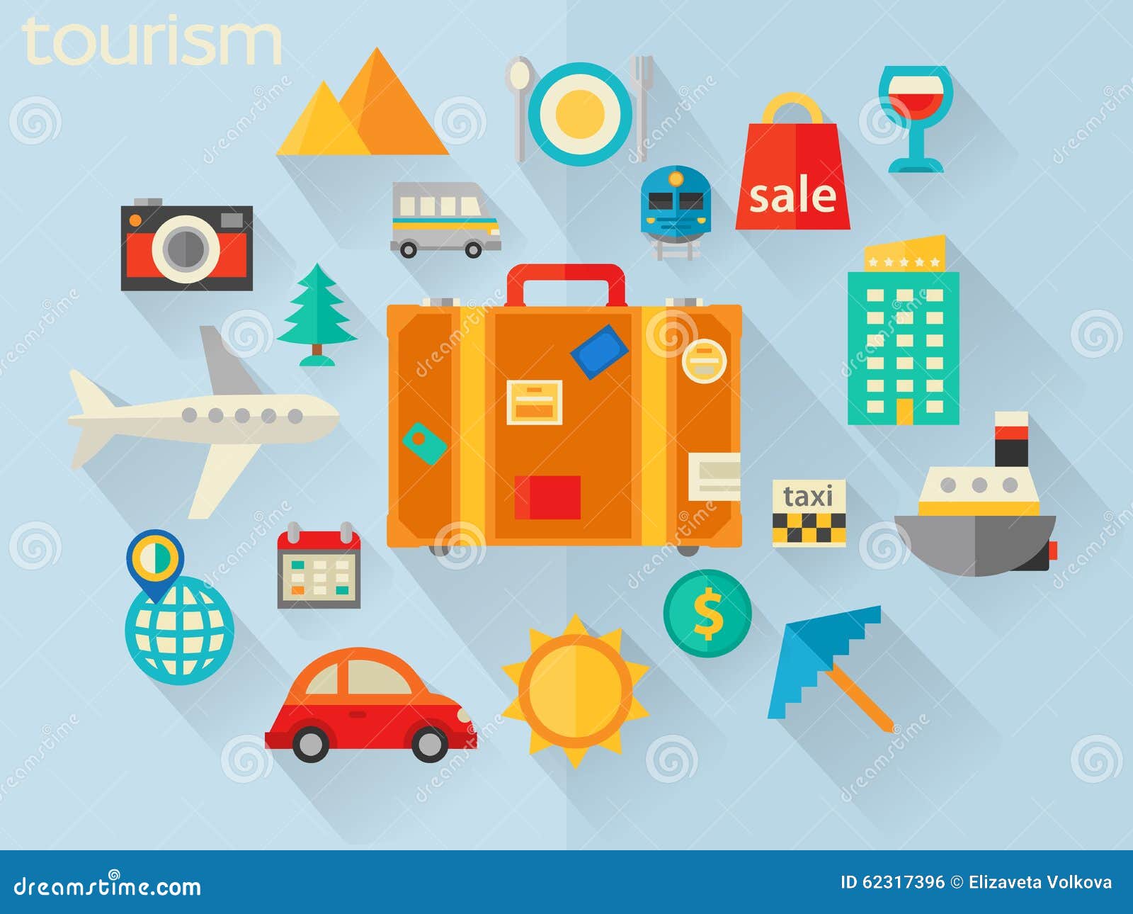 Travel and tourism concept stock vector. Illustration of sightseeing ...