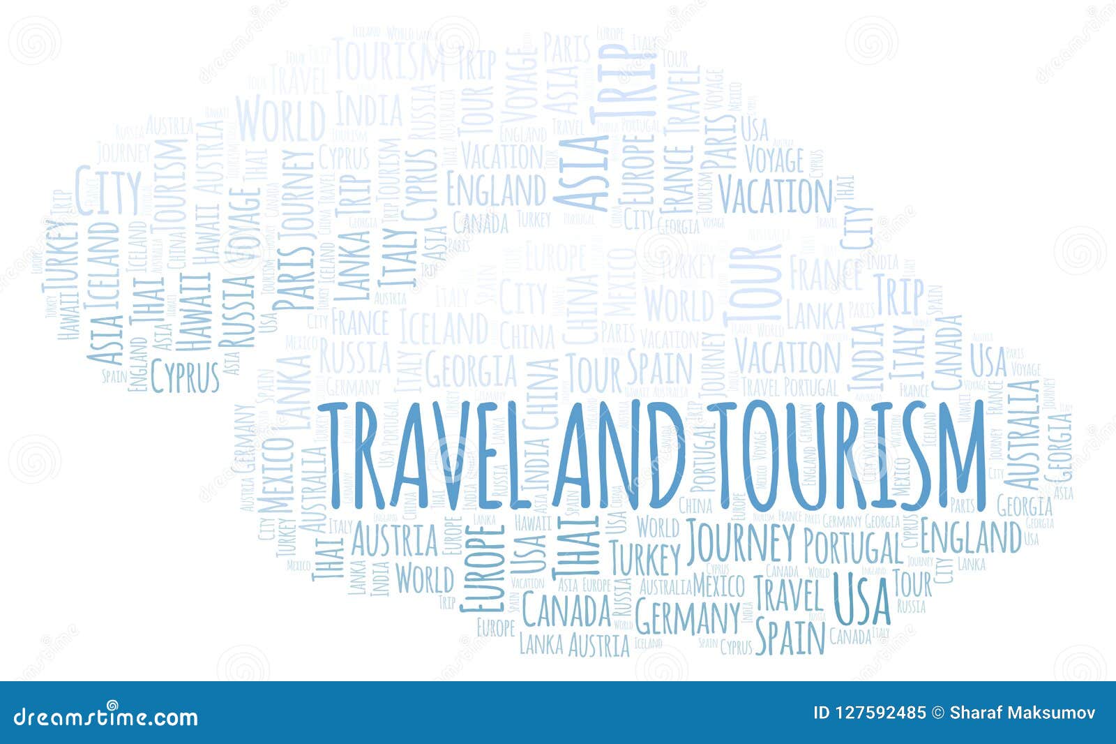 Travel and Tourism Word Cloud. Stock Illustration - Illustration of ...