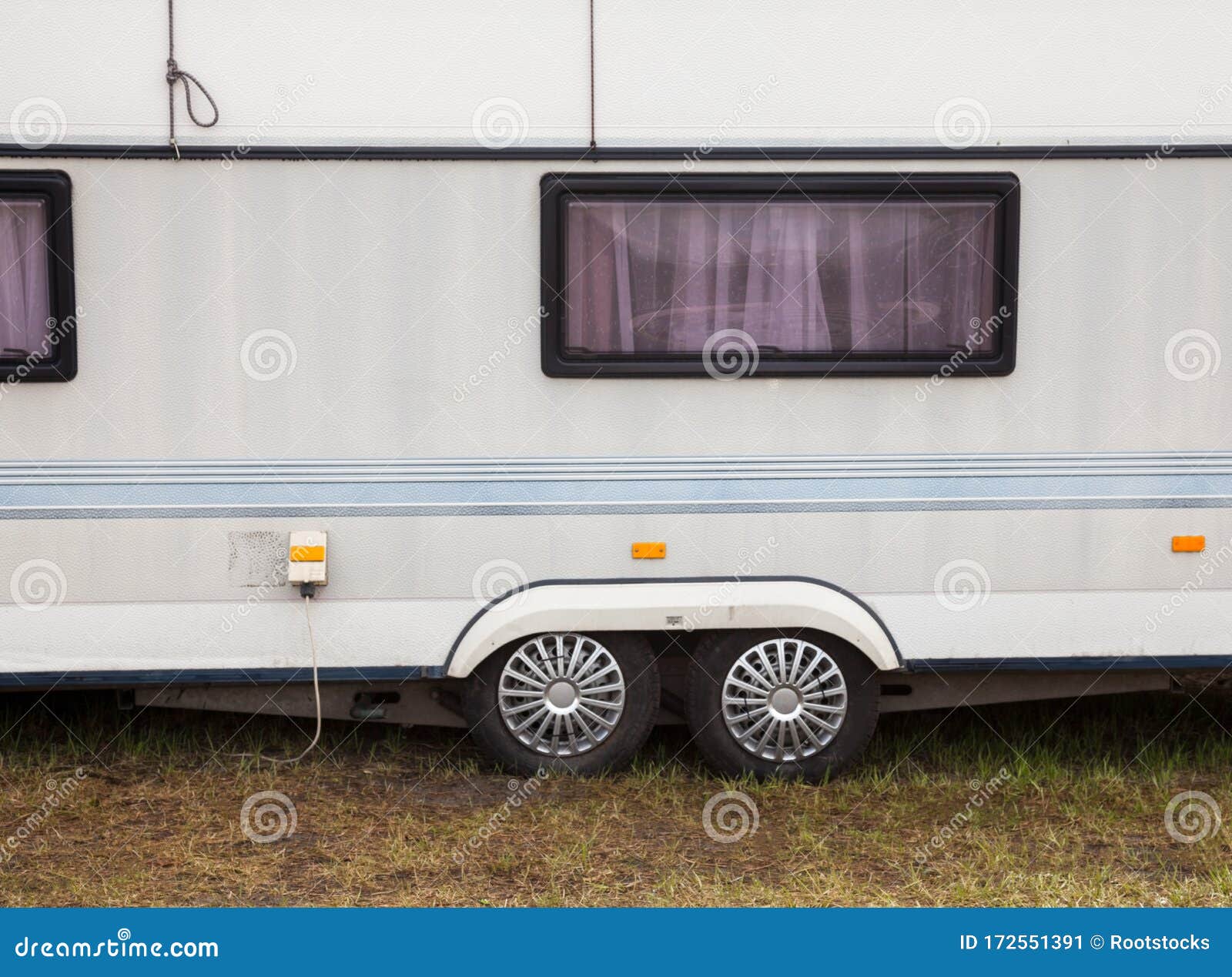 A Travel Trailer Camper Trailer, Caravan Stock Image - Image of home ...
