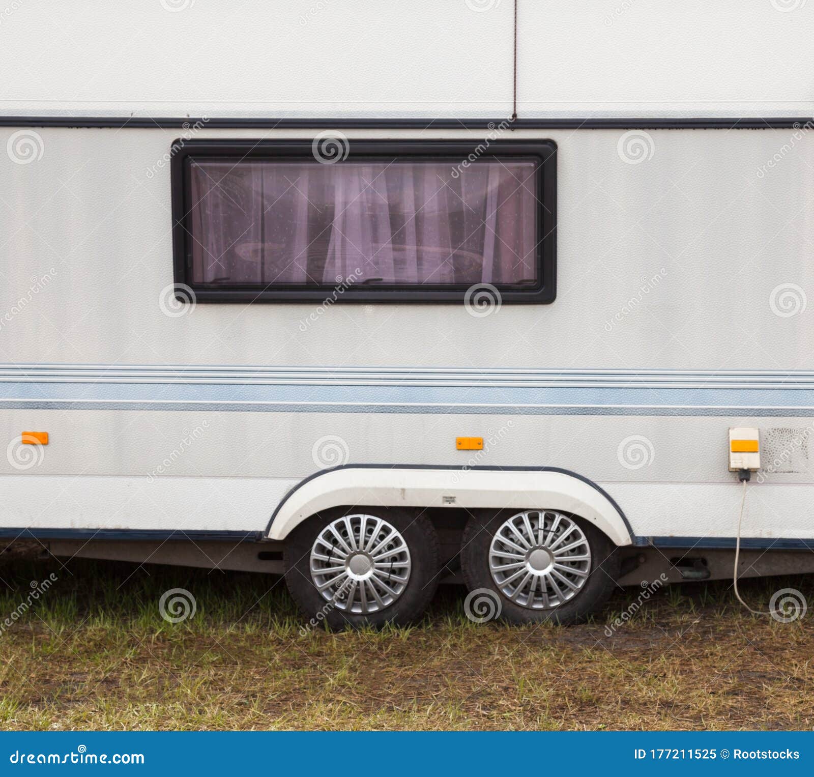 A Travel Trailer Camper Trailer, Caravan Stock Image - Image of ...